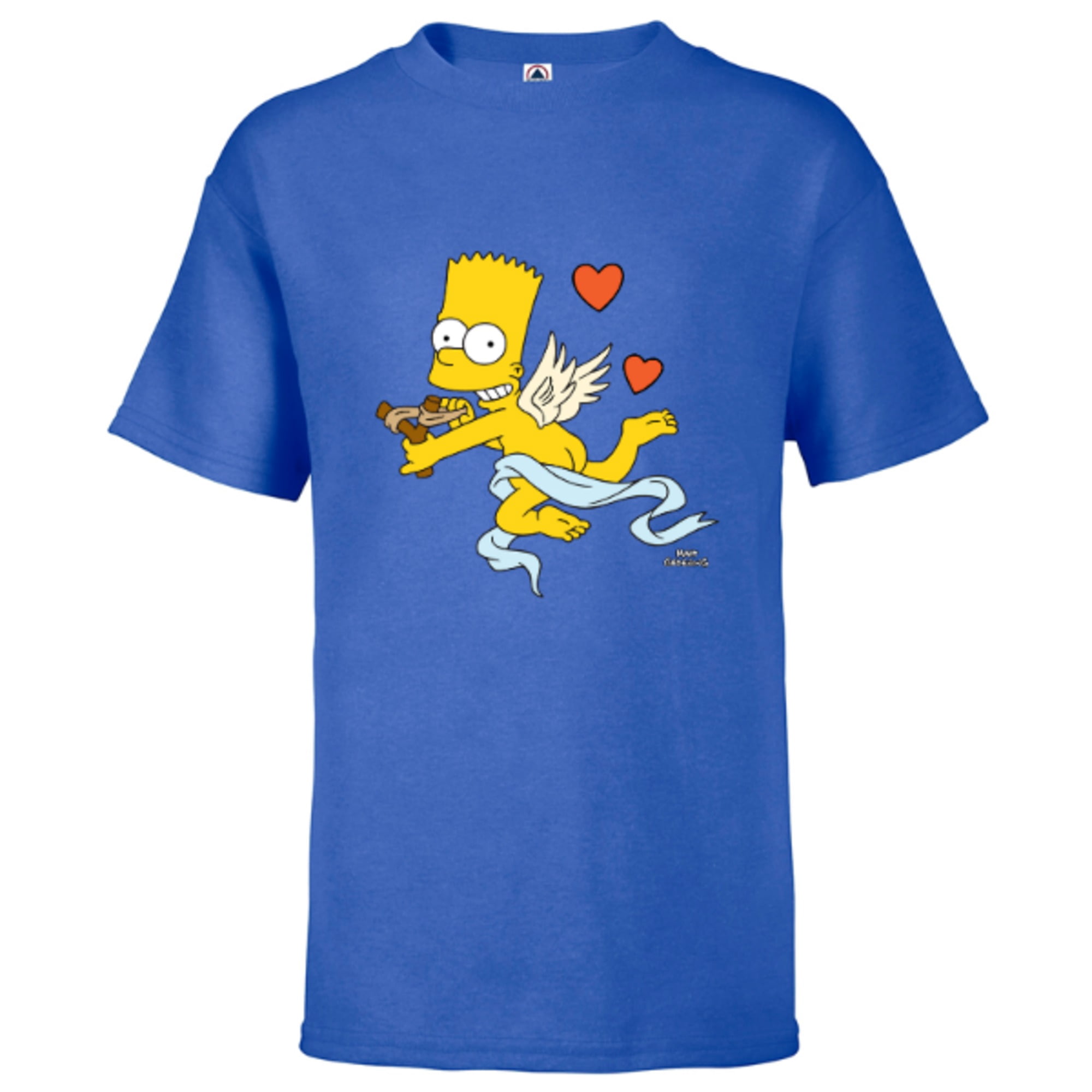 The Simpsons Bart Cherub Slingshot Cupid - Short Sleeve T-Shirt for ...