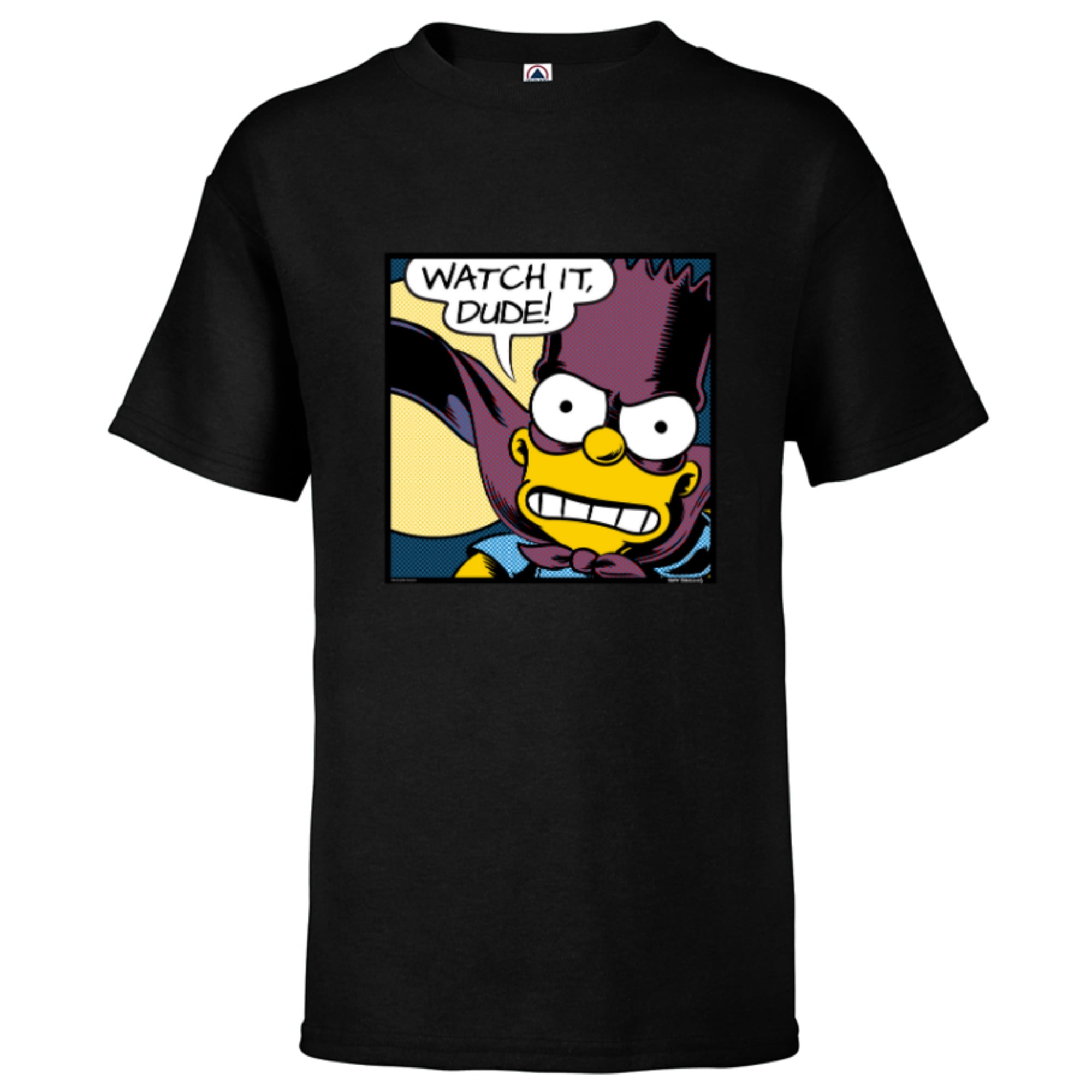 The Simpsons Bart Simpson Bartman Super Hero Watch It Dude- Short ...