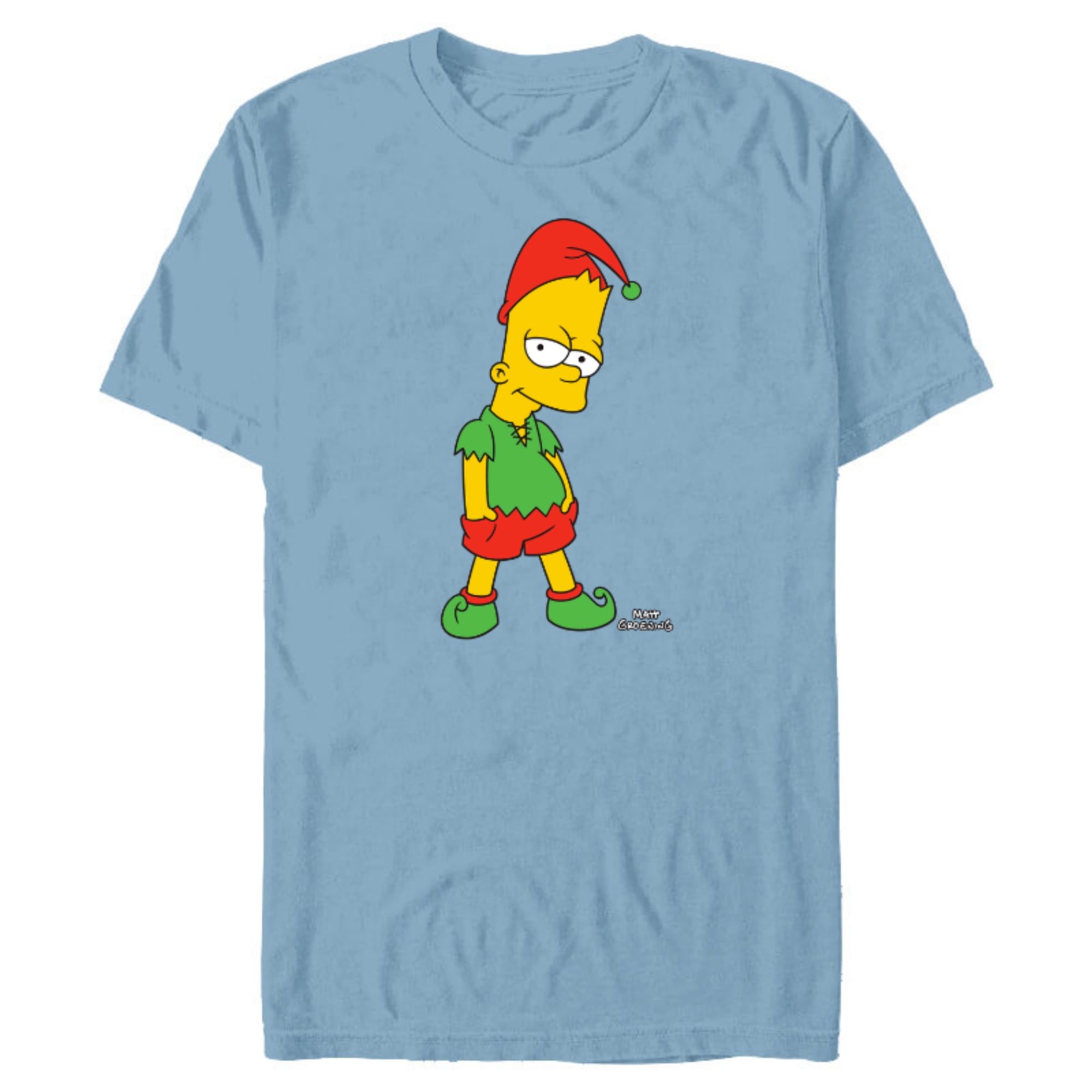 The Simpsons Bart Simpson Elf Bart Holiday - Short Sleeve Blended T ...