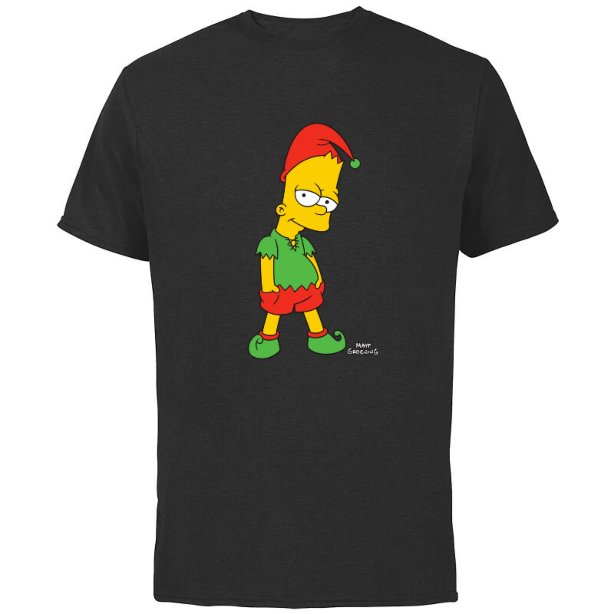 The Simpsons Bart Simpson Elf Bart Holiday - Short Sleeve Cotton T ...