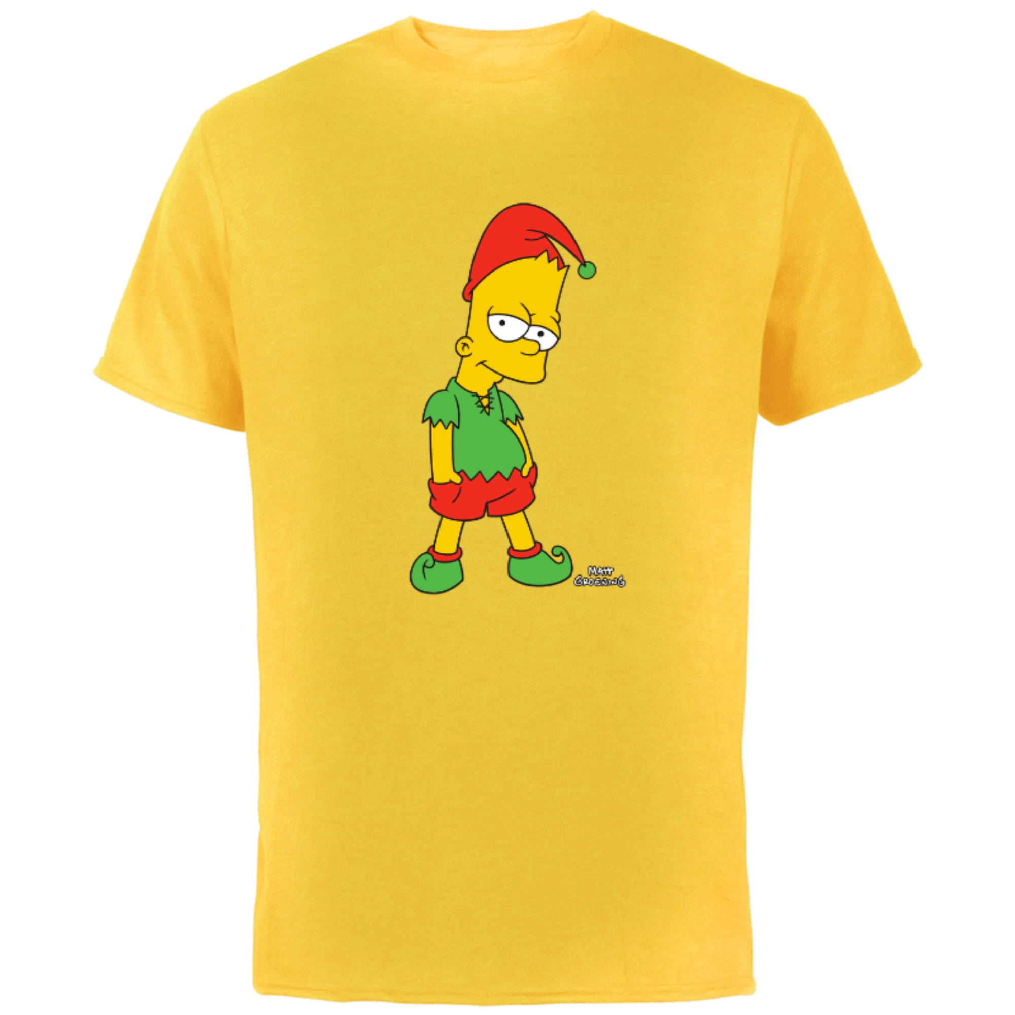 The Simpsons Bart Simpson Elf Bart Holiday - Short Sleeve Cotton T ...