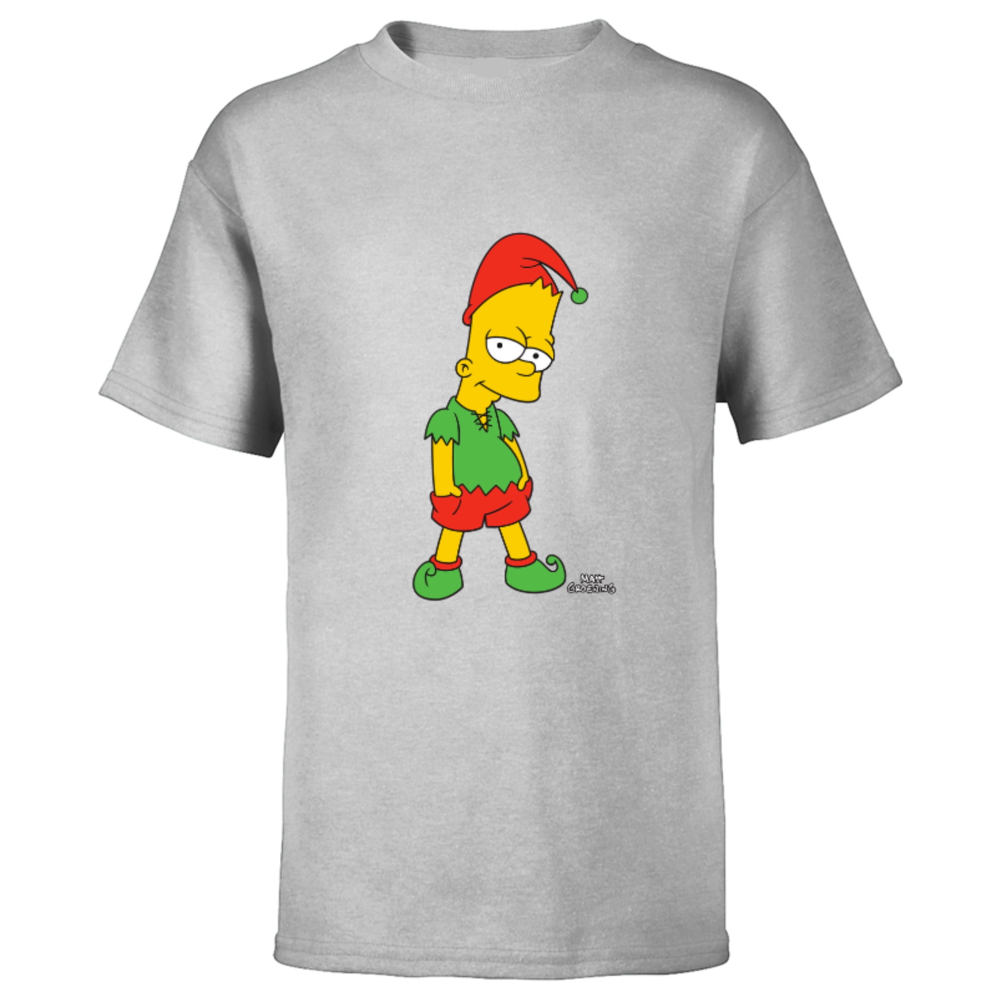 The Simpsons Bart Simpson Elf Bart Holiday - Short Sleeve T-Shirt for ...
