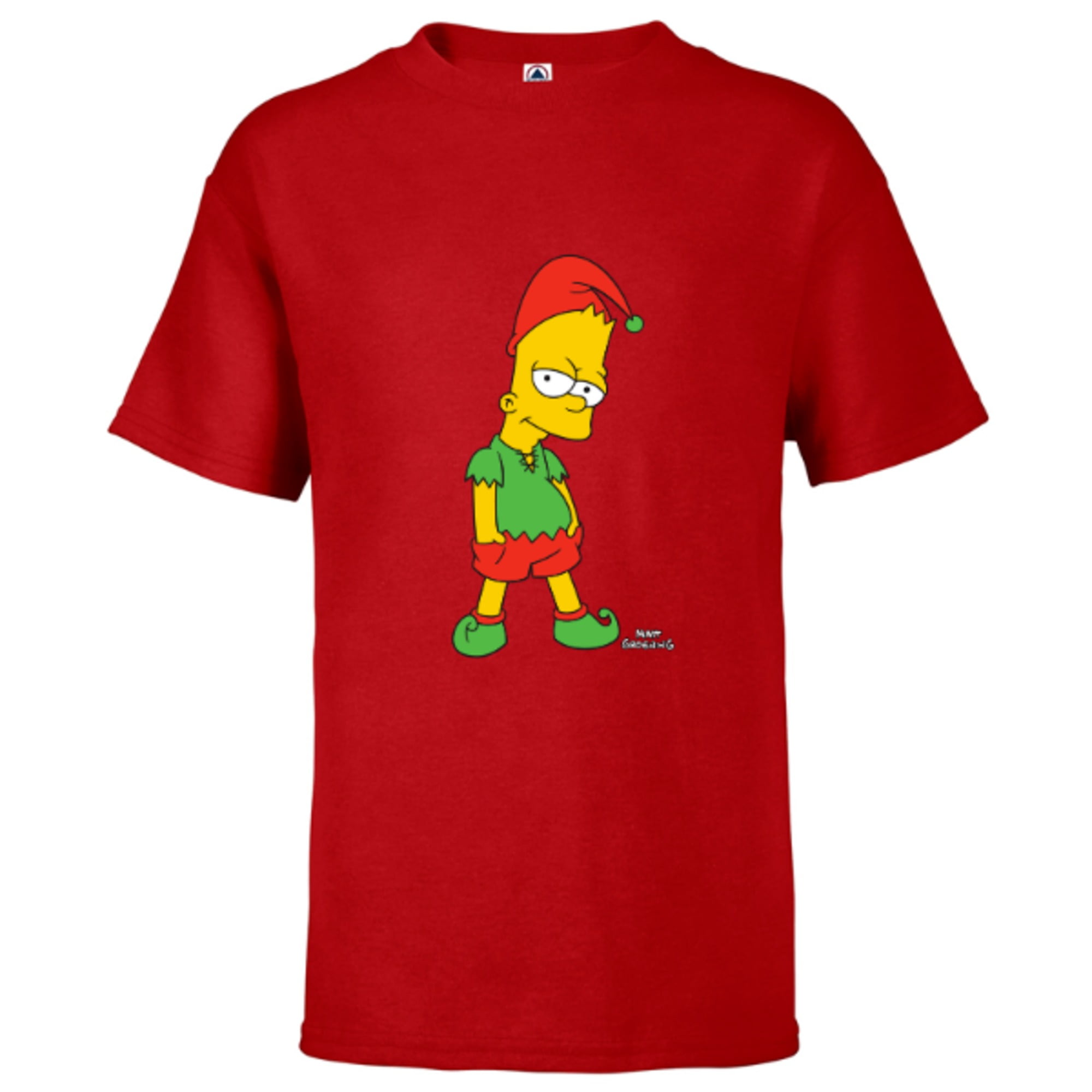 The Simpsons Bart Simpson Elf Bart Holiday - Short Sleeve T-Shirt for ...