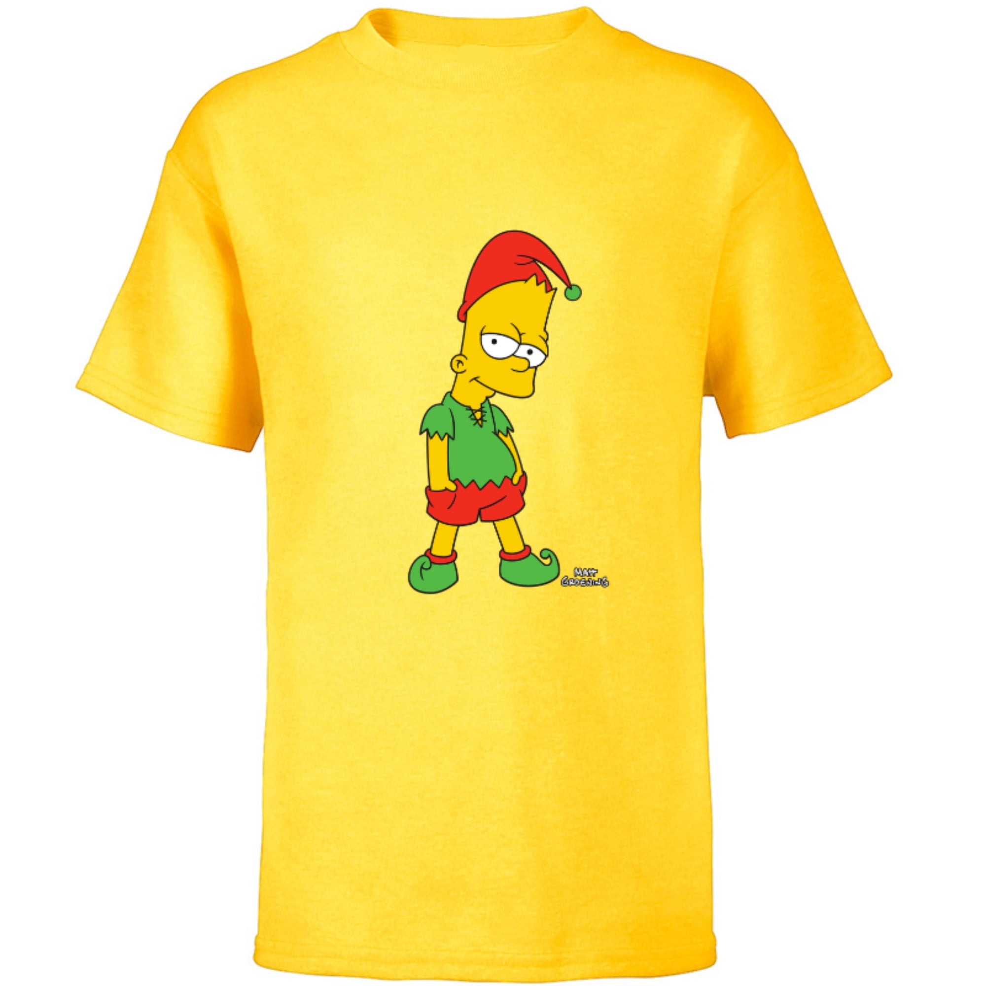 The Simpsons Bart Simpson Elf Bart Holiday - Short Sleeve T-Shirt for ...