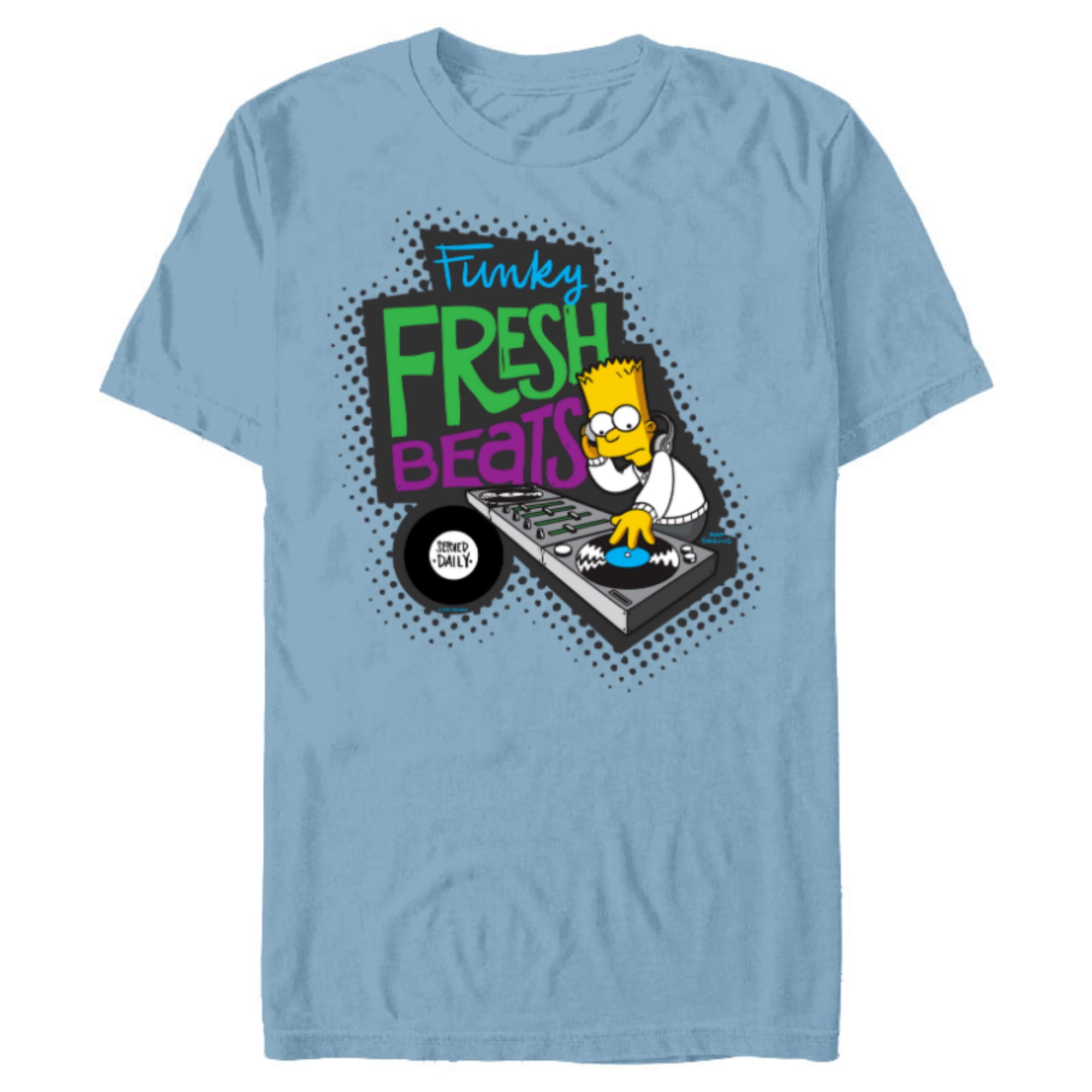The Simpsons Bart Simpson Funky Fresh Beats Served Daily - Short Sleeve ...