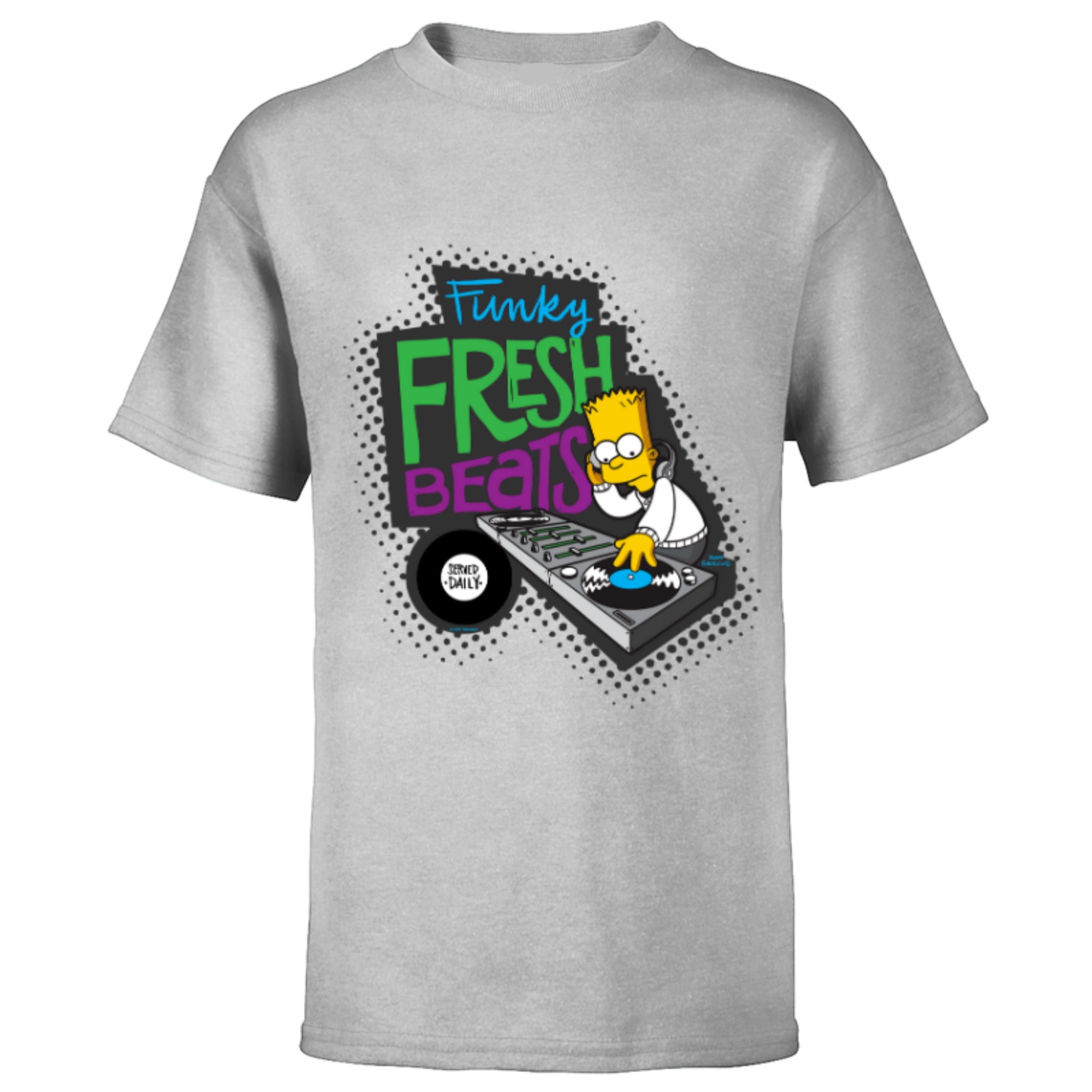 The Simpsons Bart Simpson Funky Fresh Beats Served Daily - Short Sleeve ...