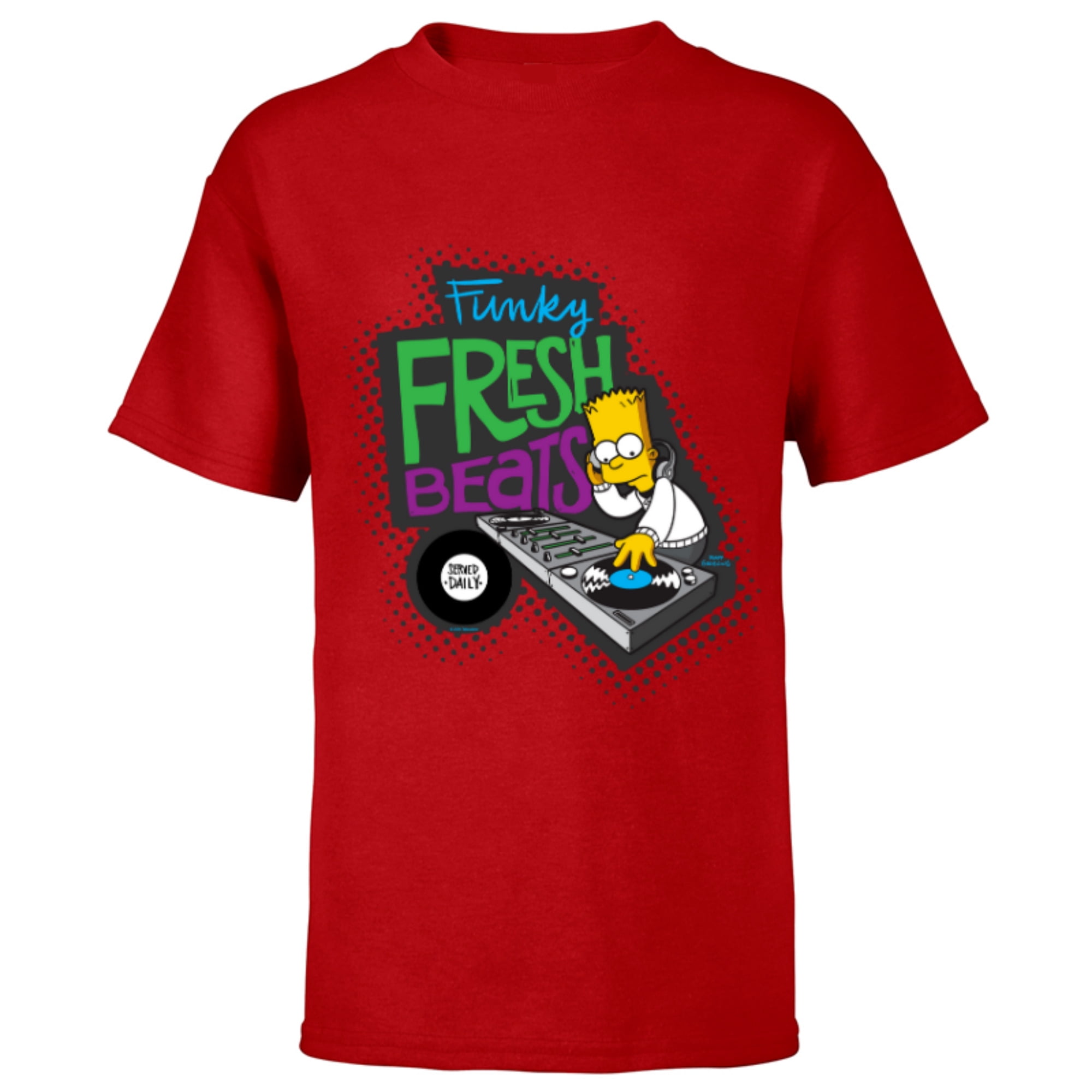The Simpsons Bart Simpson Funky Fresh Beats Served Daily - Short Sleeve ...