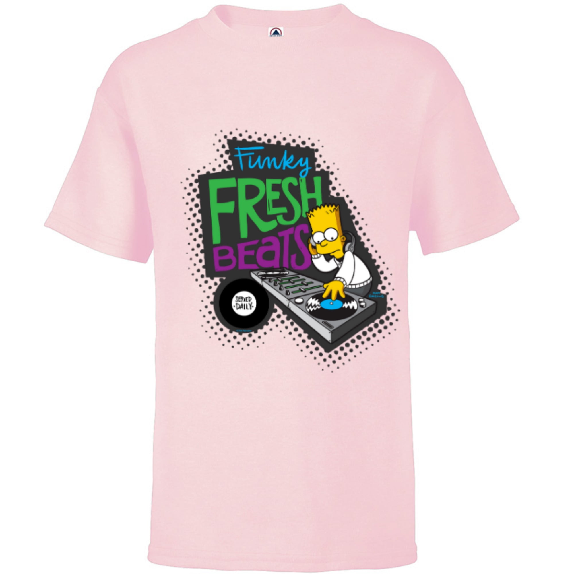 The Simpsons Bart Simpson Funky Fresh Beats Served Daily - Short Sleeve T-Shirt for Kids ...