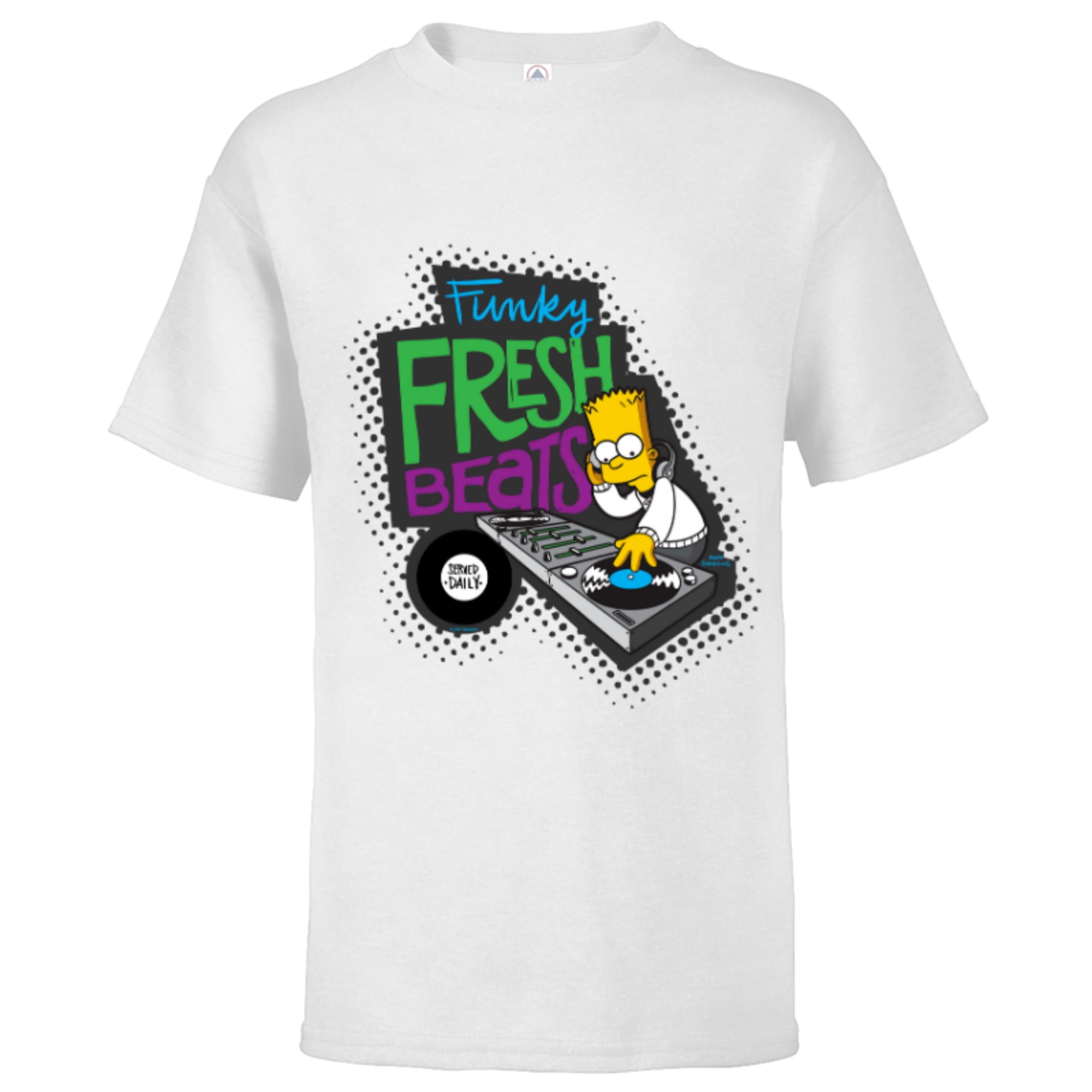 The Simpsons Bart Simpson Funky Fresh Beats Served Daily - Short Sleeve ...