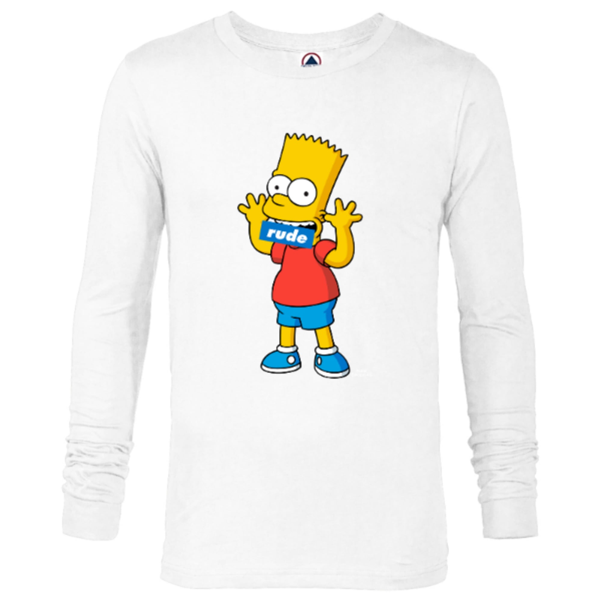The Simpsons Bart Simpson Rude Mouth - Long Sleeve T-Shirt for Men ...