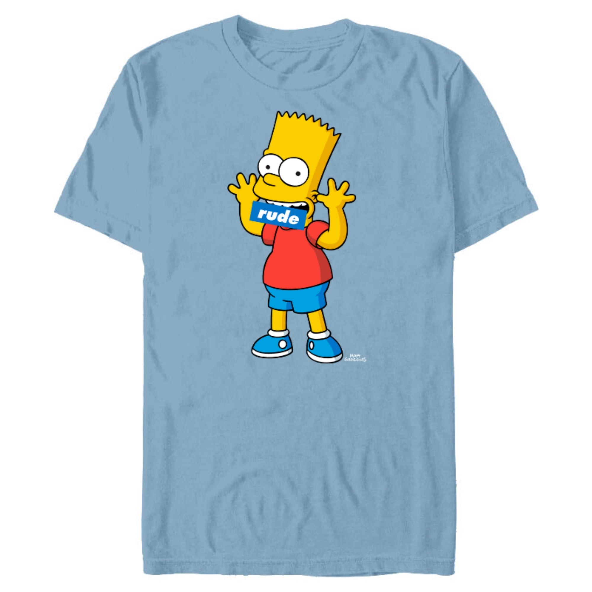 The Simpsons Bart Simpson Rude Mouth - Short Sleeve Blended T-Shirt for ...