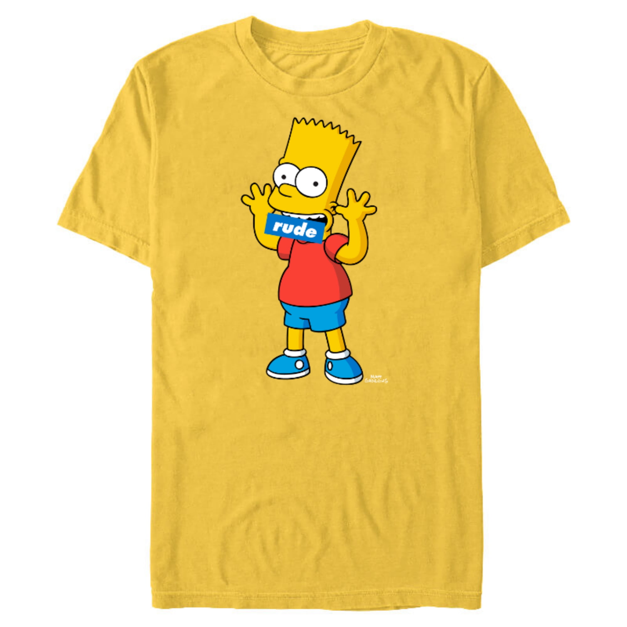 The Simpsons Bart Simpson Rude Mouth - Short Sleeve Blended T-Shirt for ...