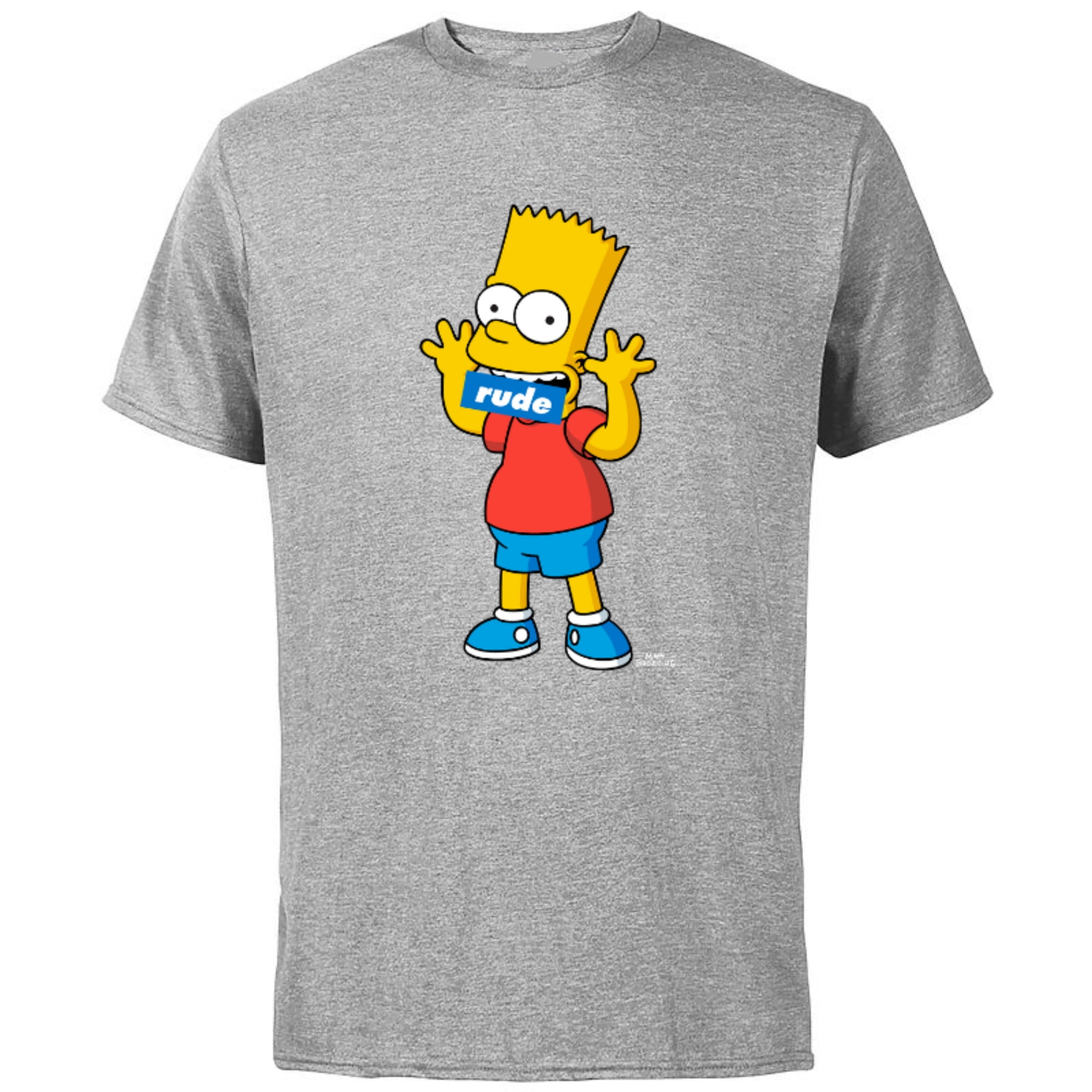 The Simpsons Bart Simpson Rude Mouth - Short Sleeve Cotton T-Shirt for ...