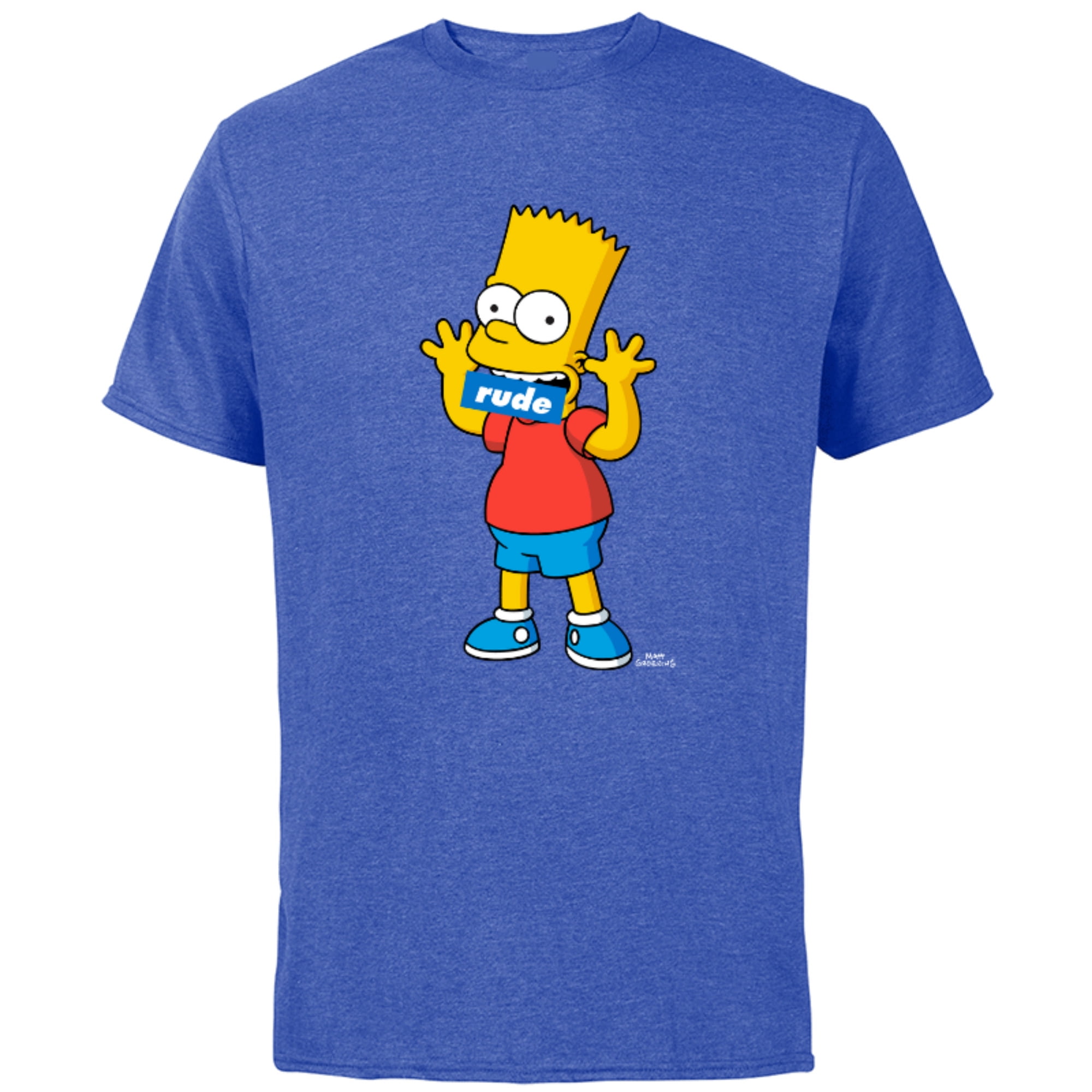 The Simpsons Bart Simpson Rude Mouth - Short Sleeve Cotton T-Shirt for ...