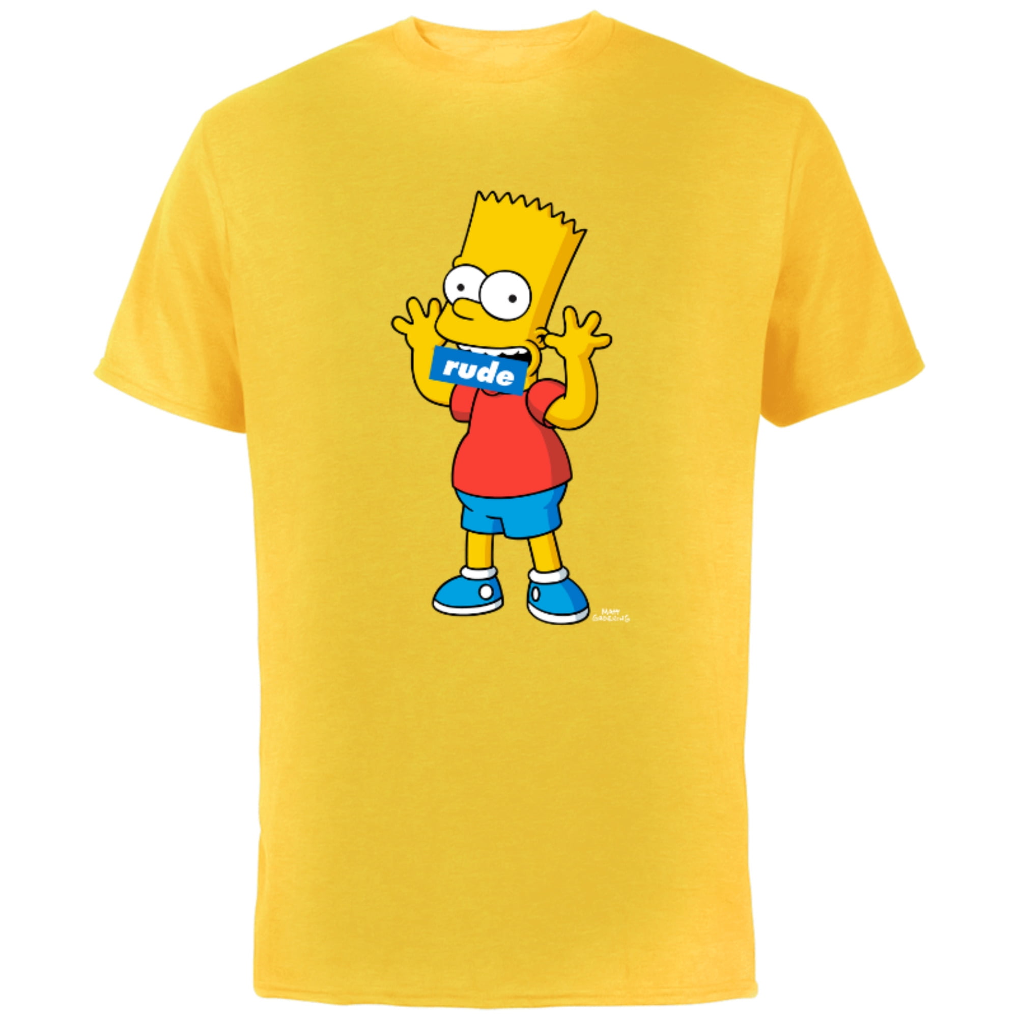 The Simpsons Bart Simpson Rude Mouth - Short Sleeve Cotton T-Shirt for ...