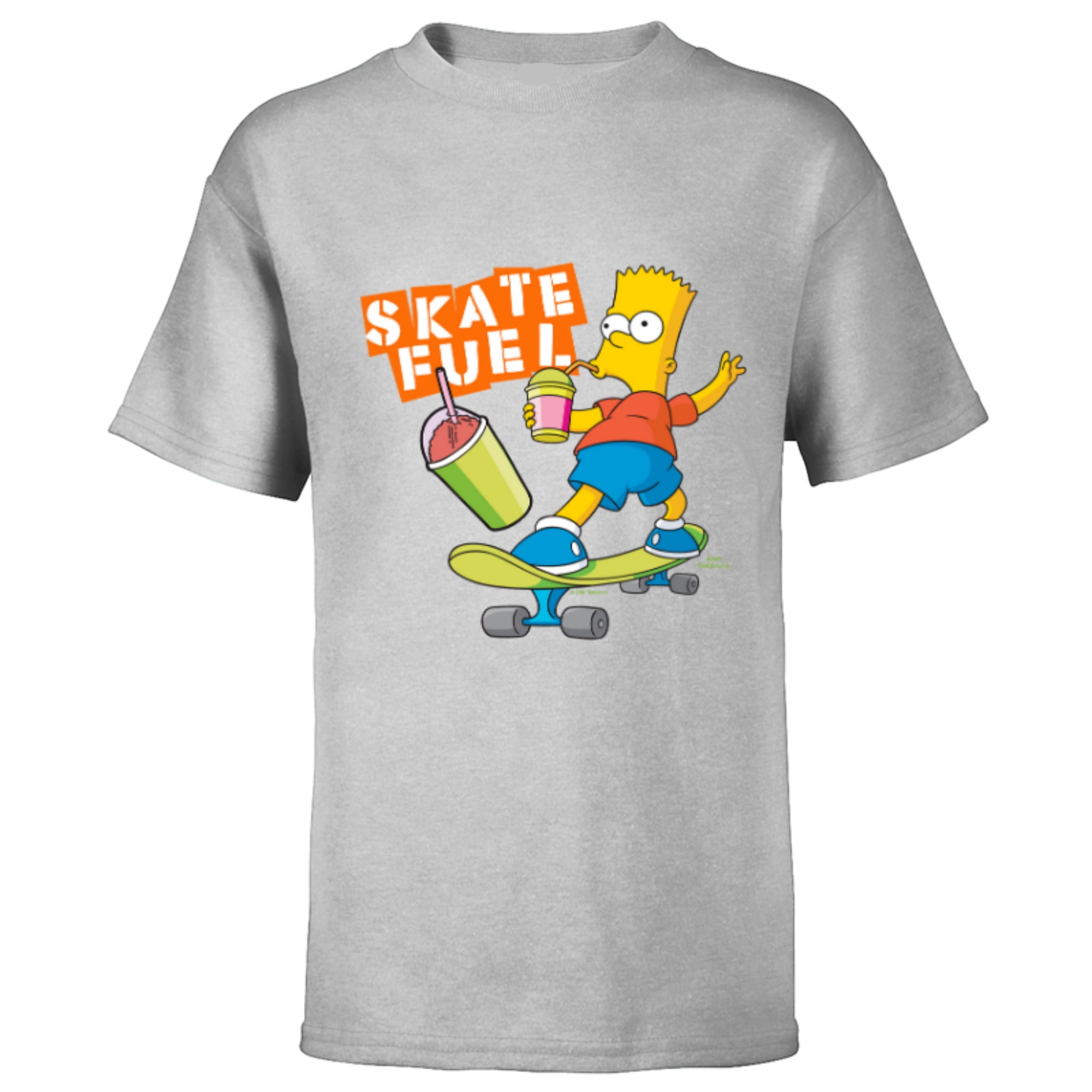 The Simpsons Bart Simpson Skate Fuel Skateboard Squishee - Short Sleeve ...