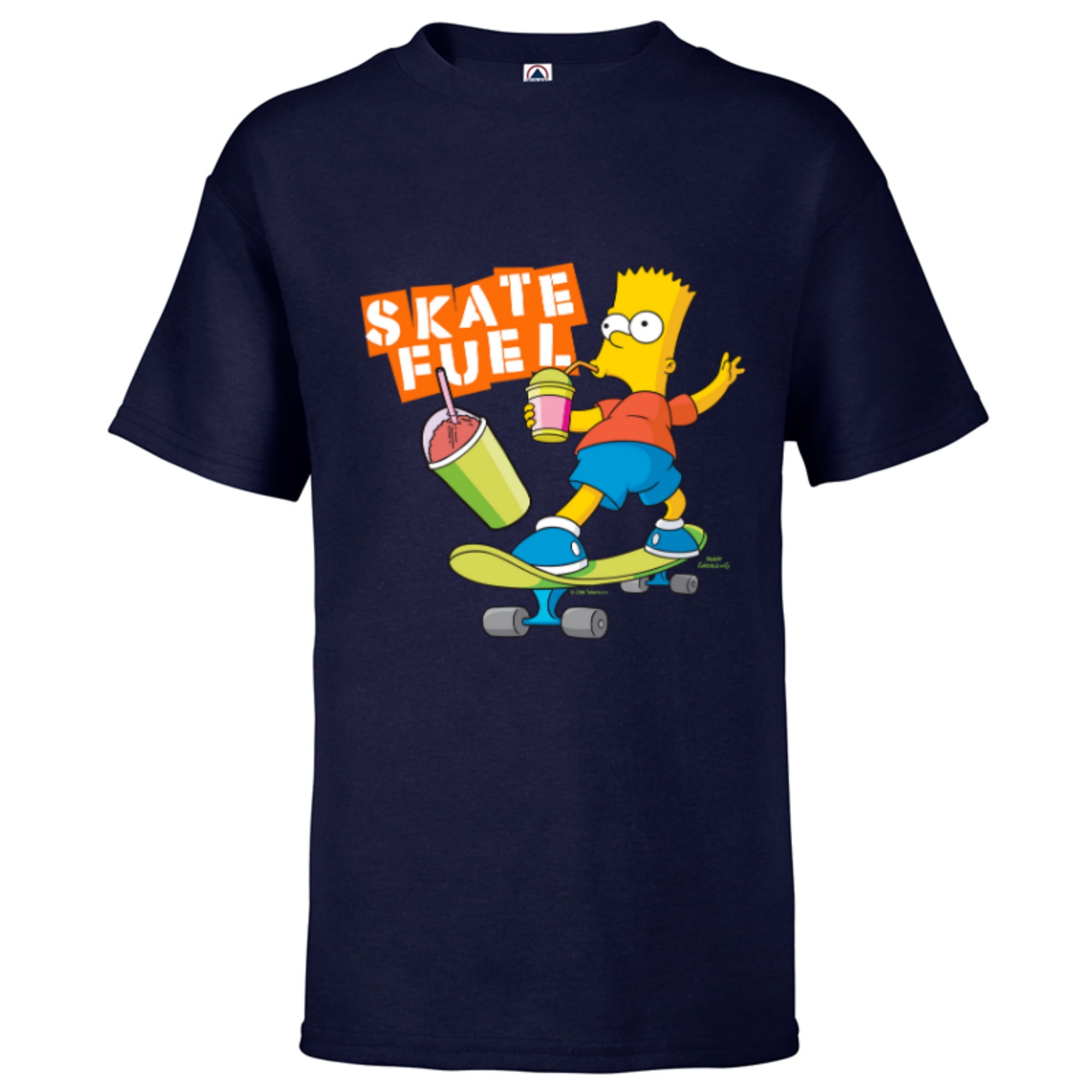 The Simpsons Bart Simpson Skate Fuel Skateboard Squishee - Short Sleeve ...