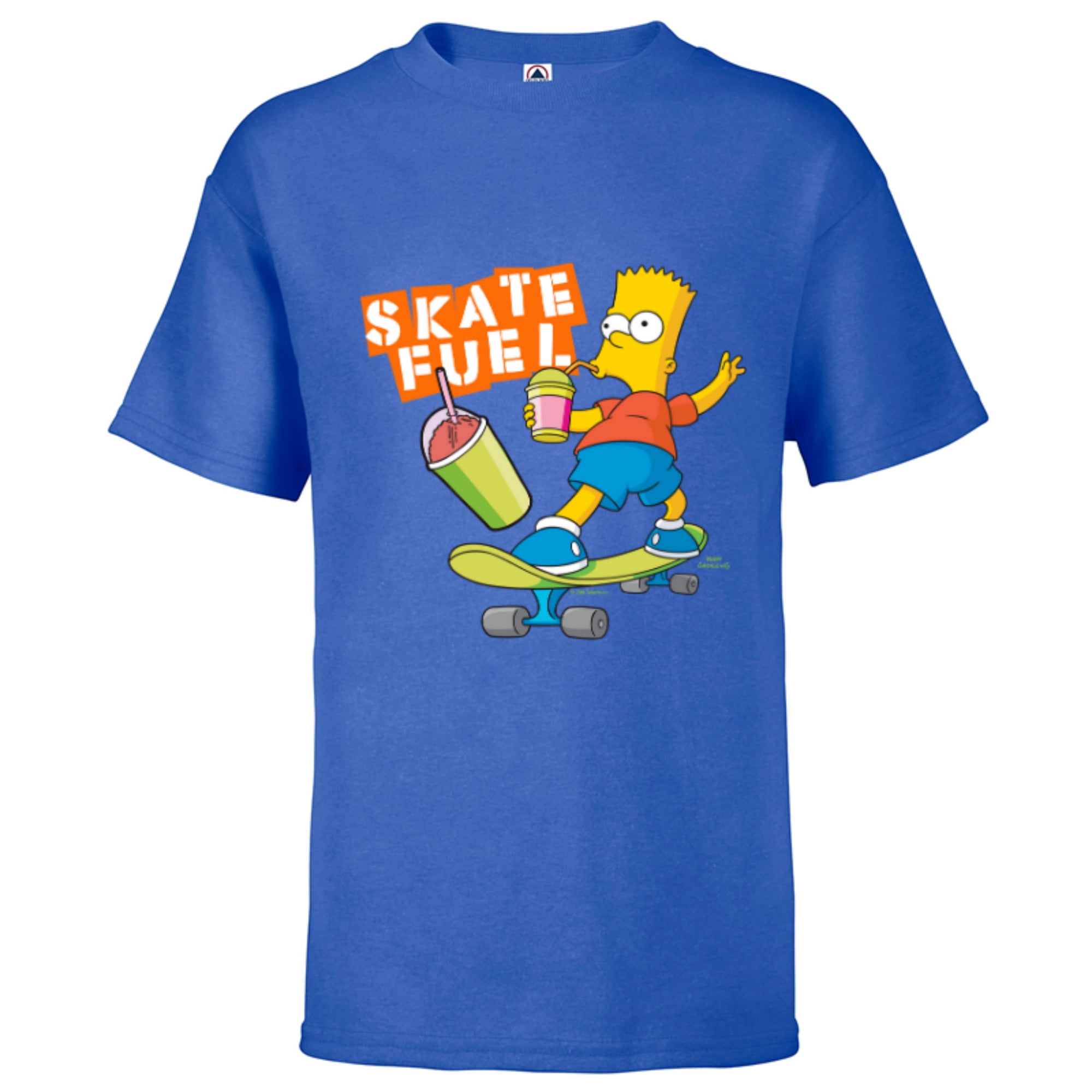 The Simpsons Bart Simpson Skate Fuel Skateboard Squishee - Short Sleeve ...