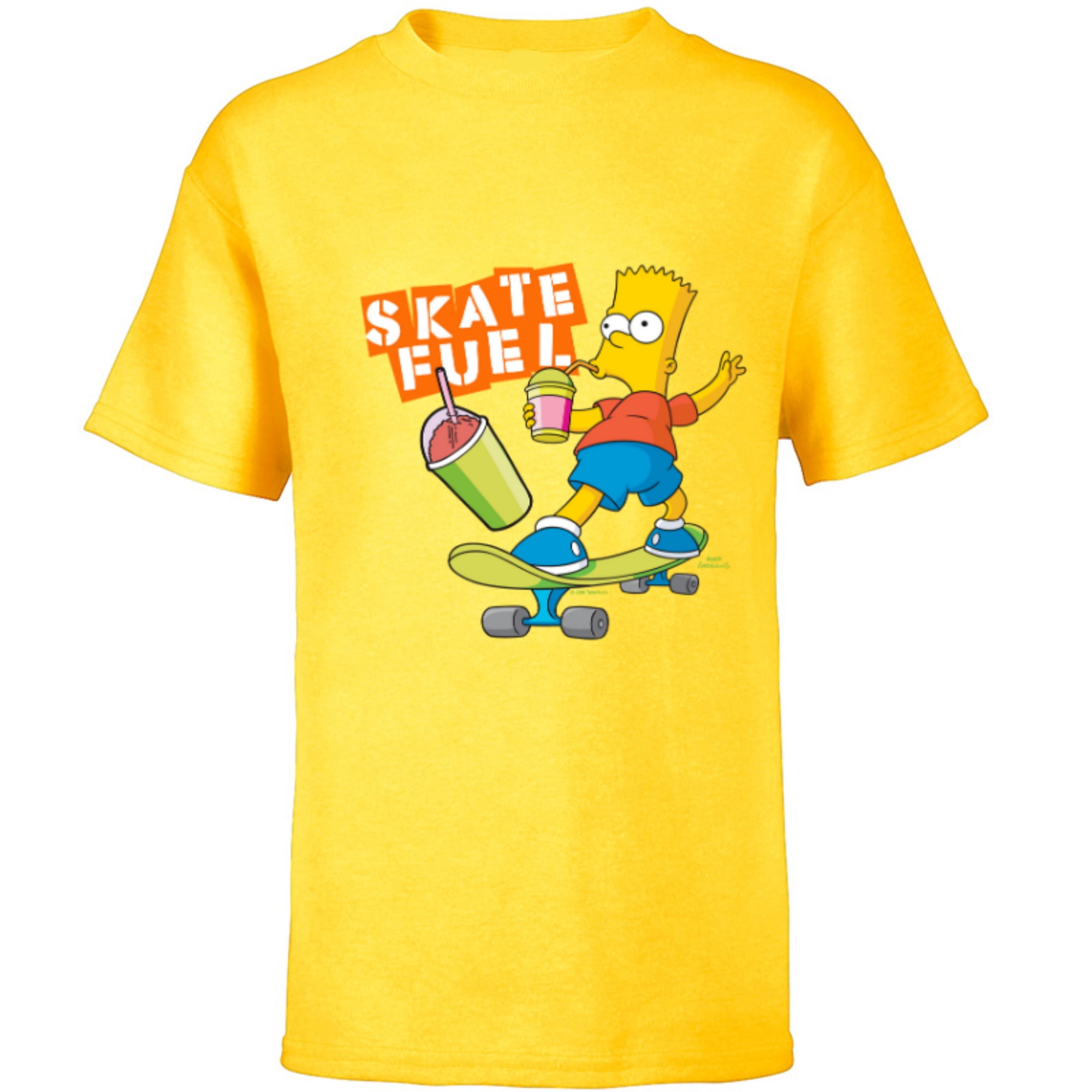 The Simpsons Bart Simpson Skate Fuel Skateboard Squishee - Short Sleeve ...