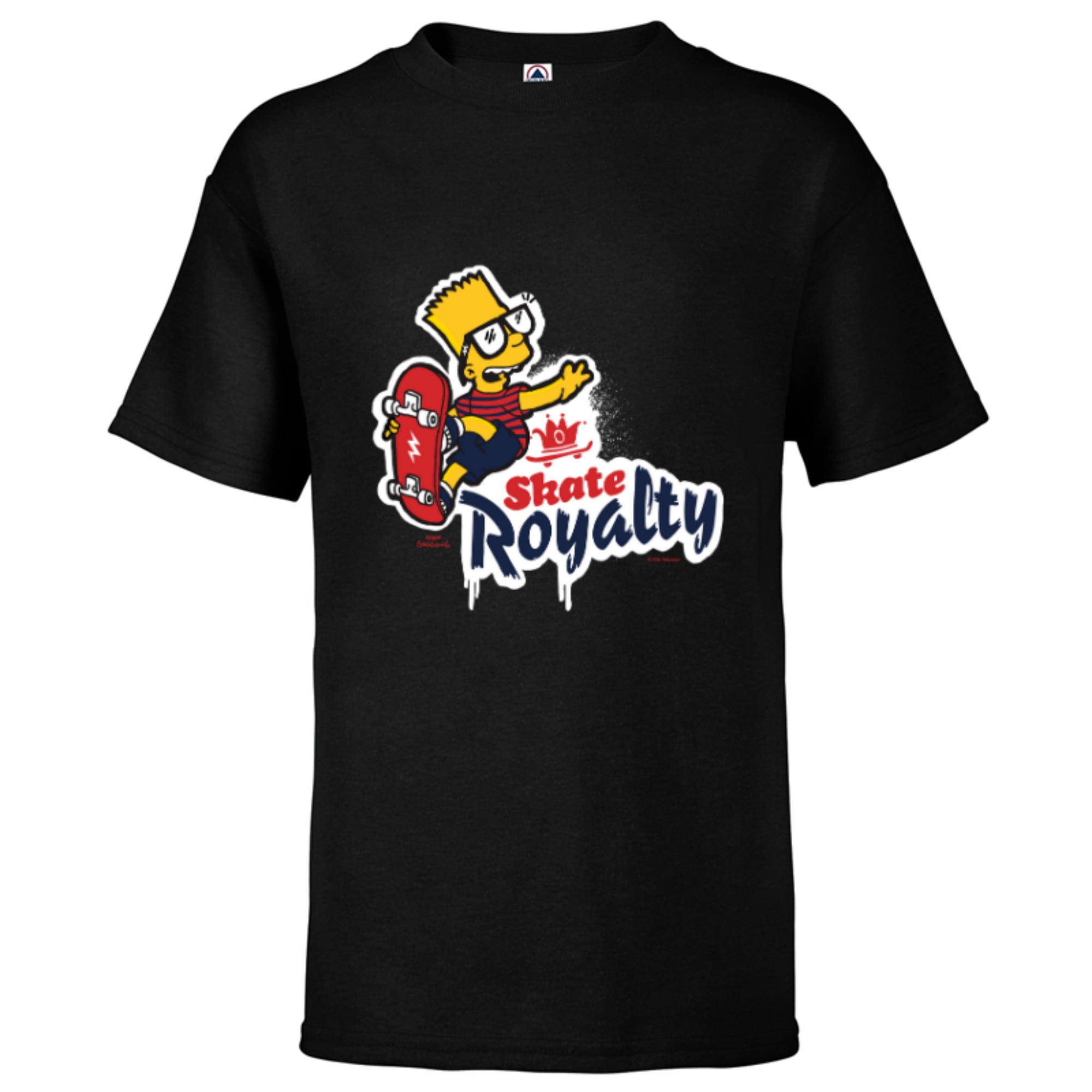 The Simpsons Bart Simpson Skate Royalty - Short Sleeve T-Shirt for Kids ...