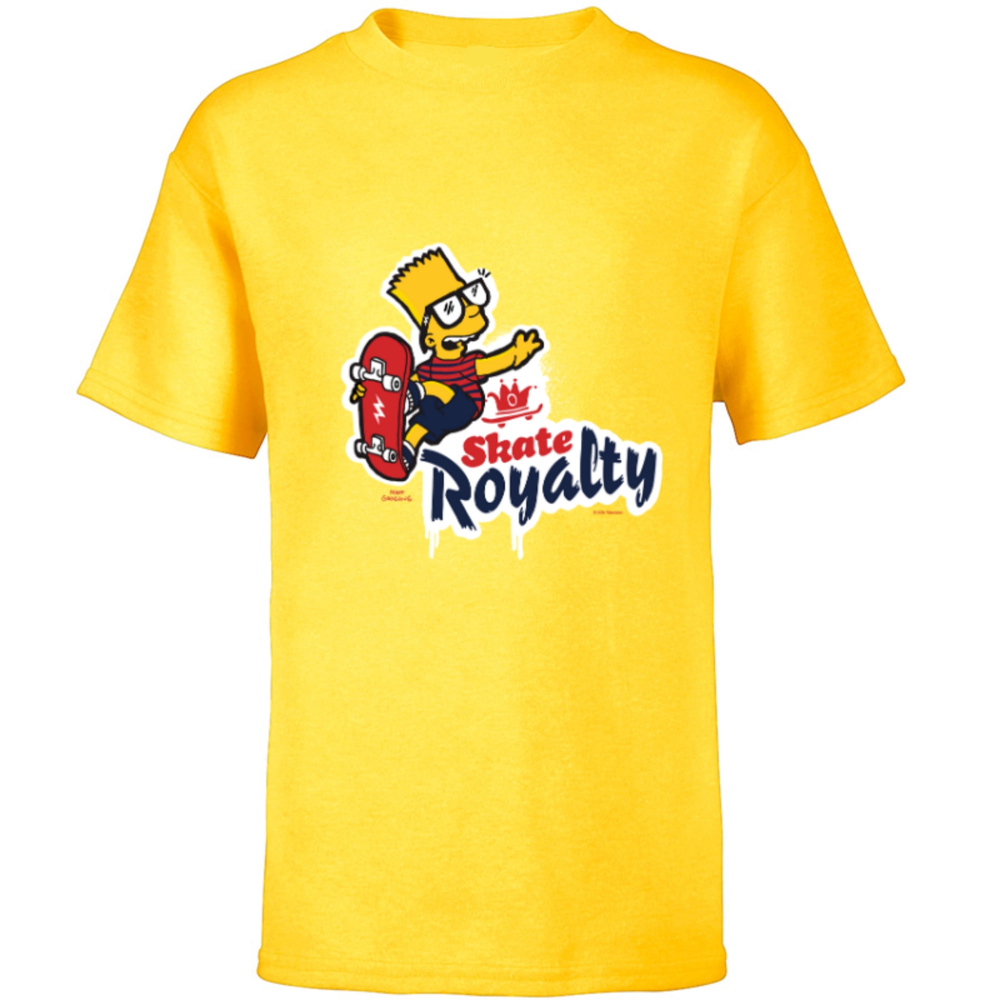 The Simpsons Bart Simpson Skate Royalty - Short Sleeve T-Shirt for Kids ...