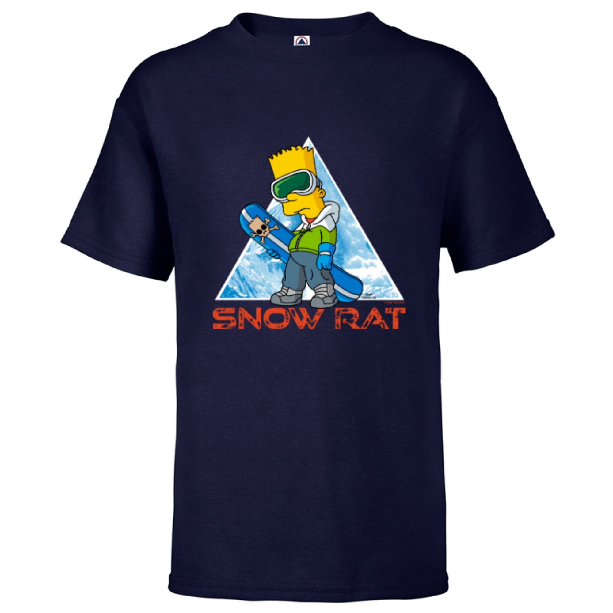 The Simpsons Bart Simpson Snowboarding Snow Rat - Short Sleeve T-Shirt ...