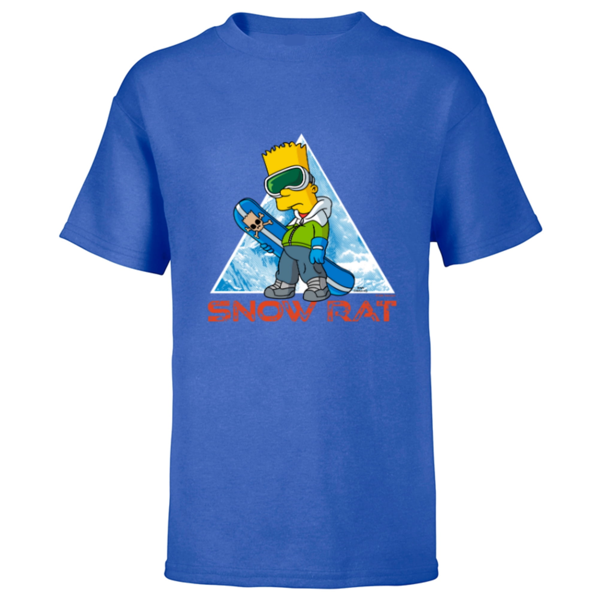 The Simpsons Bart Simpson Snowboarding Snow Rat - Short Sleeve T-Shirt ...