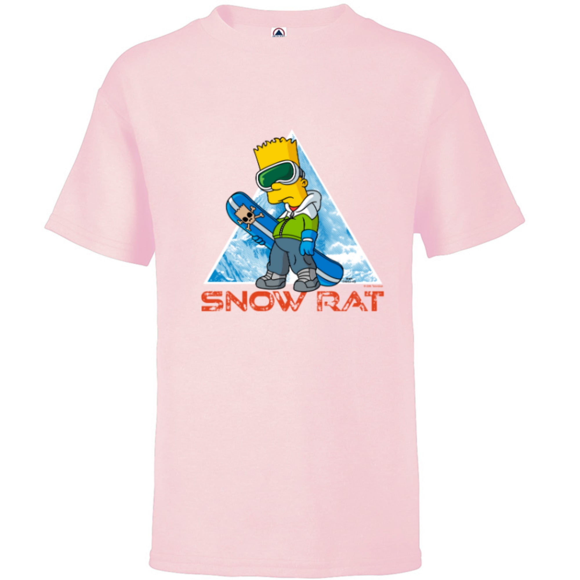 The Simpsons Bart Simpson Snowboarding Snow Rat - Short Sleeve T-Shirt ...