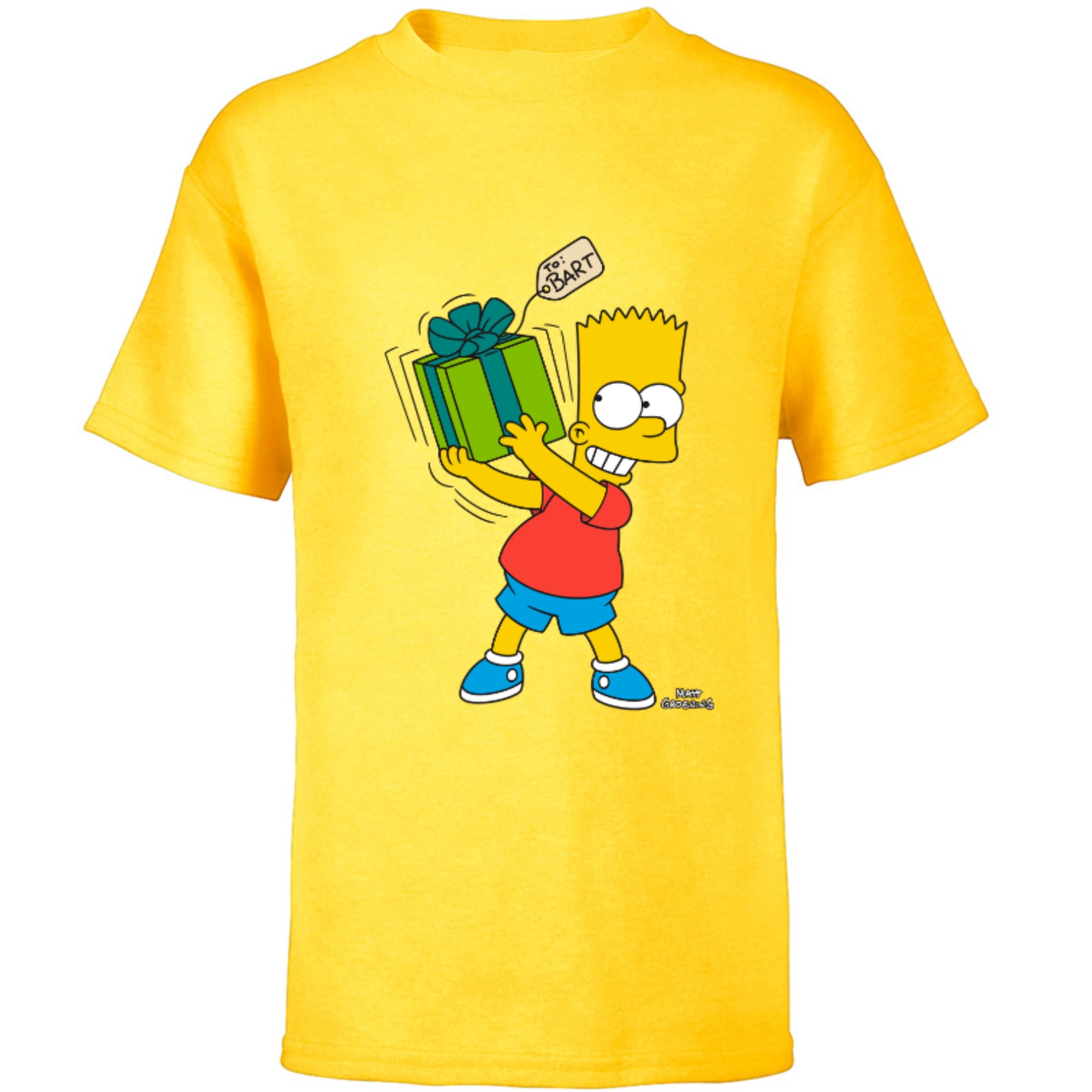The Simpsons Bart Simpsons Present Time Holiday - Short Sleeve T-Shirt ...