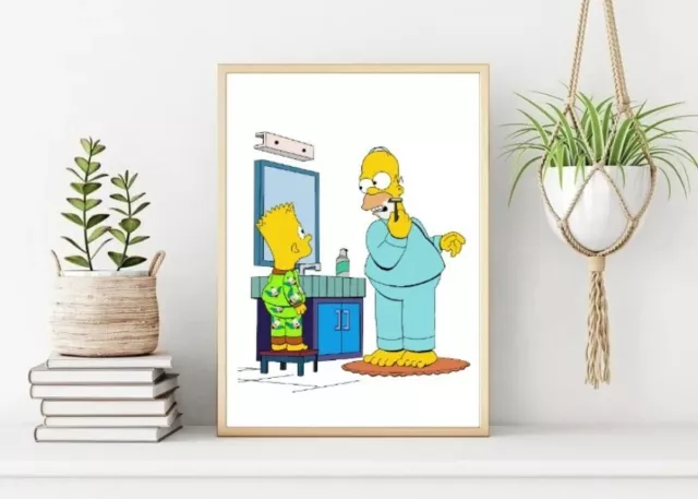 The Simpsons Bathroom, Wc Shaving Poster/Print NO FRAMED POSTER, Home ...