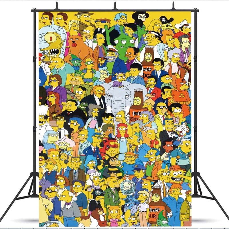 The Simpsons Birthday Party Supplies Banner Backdrop Background ...