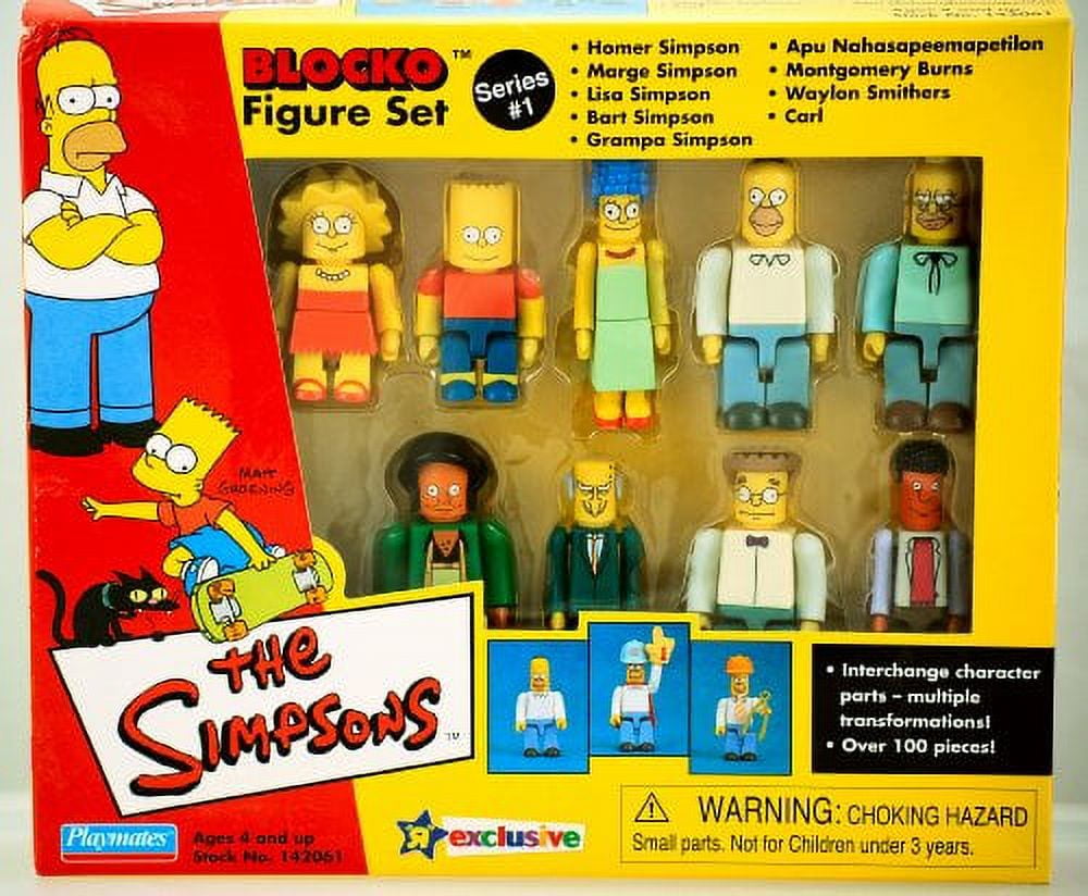 The Simpsons Blocko Figure Set Action Figures - Walmart.com