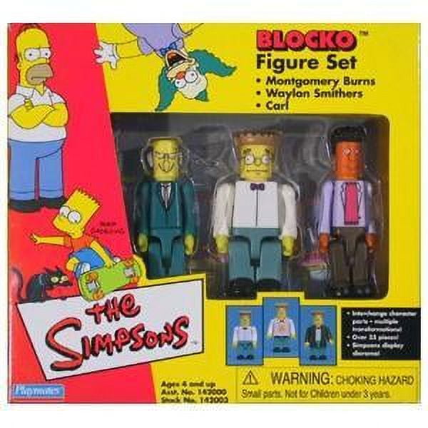 The Simpsons Blocko Mr. Burns, Smithers & Carl Figure Set - Walmart.com
