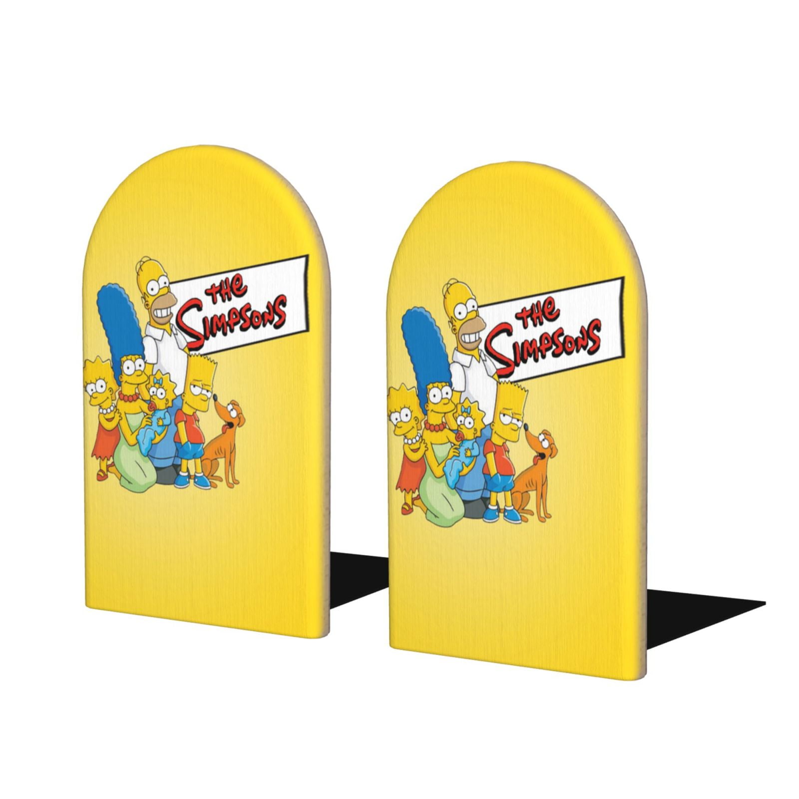 The Simpsons Bookends Wood Book Divider Shelves Non-Skid Book Stand 2 ...