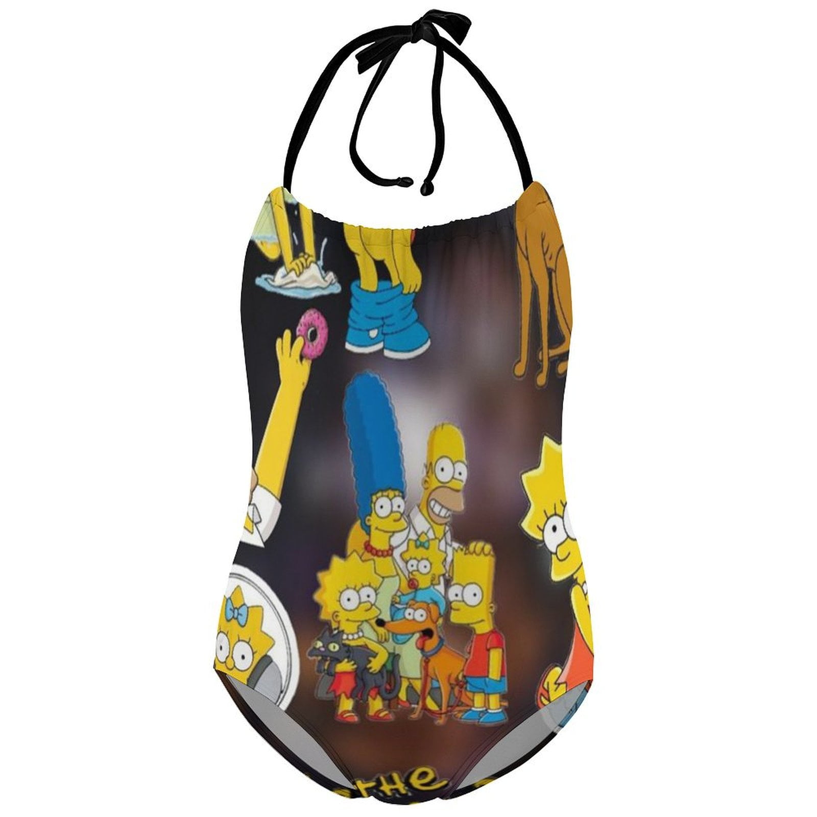 The Simpsons Cartoon Girls One-piece Swimsuit Summer Kid's Beach ...