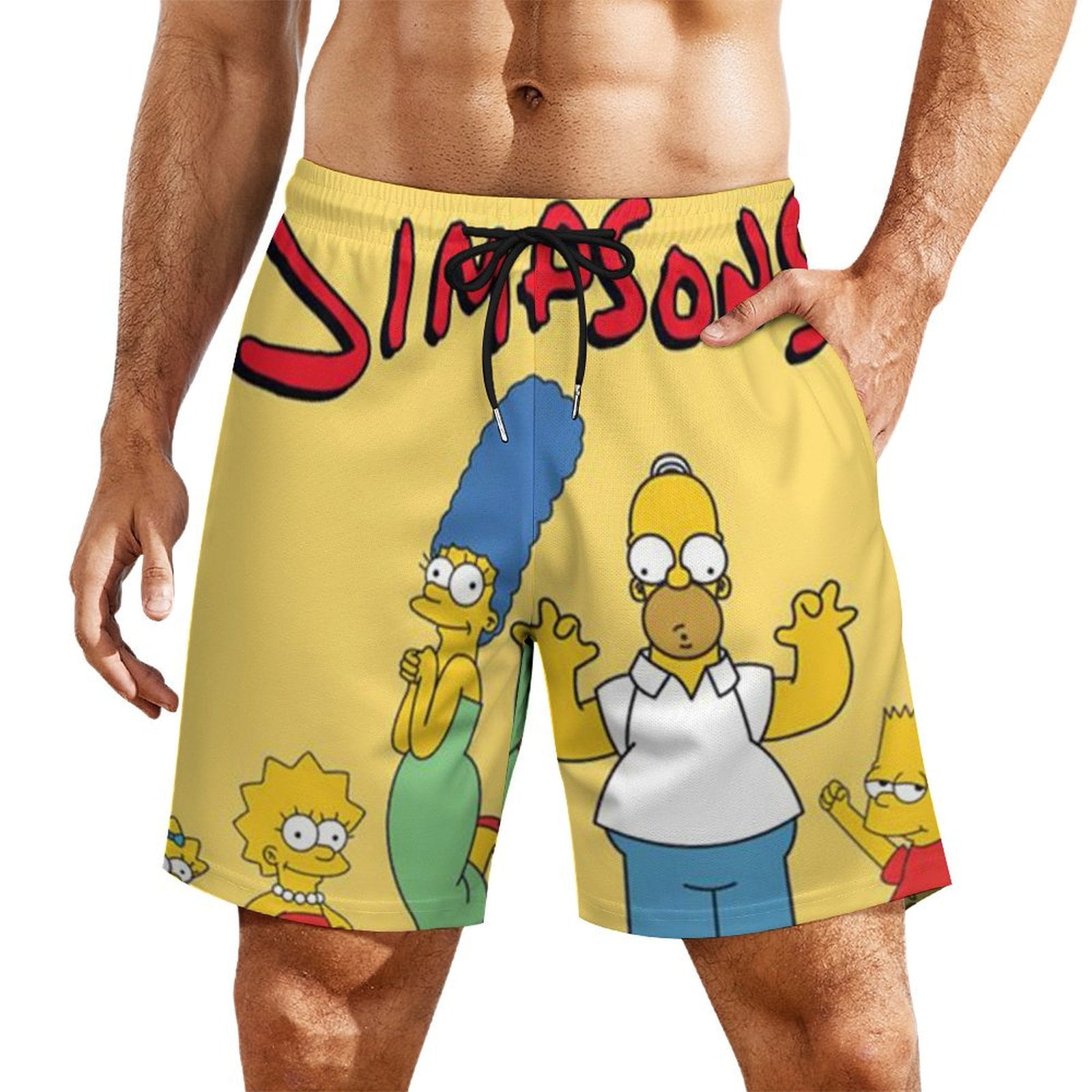 The Simpsons Cartoon Men's Board Shorts Swim Trunks Quick Dry Beach ...