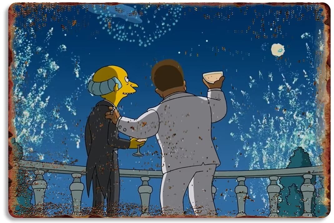 The Simpsons Cartoon Tin Sign The Simpsons Vintage Metal Poster Retro ...