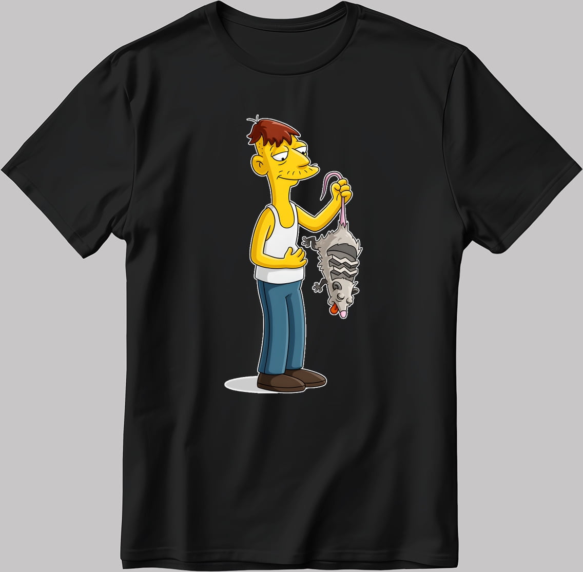 The Simpsons, Cletus Spuckler Short Sleeve White-Black Men's / Women ...