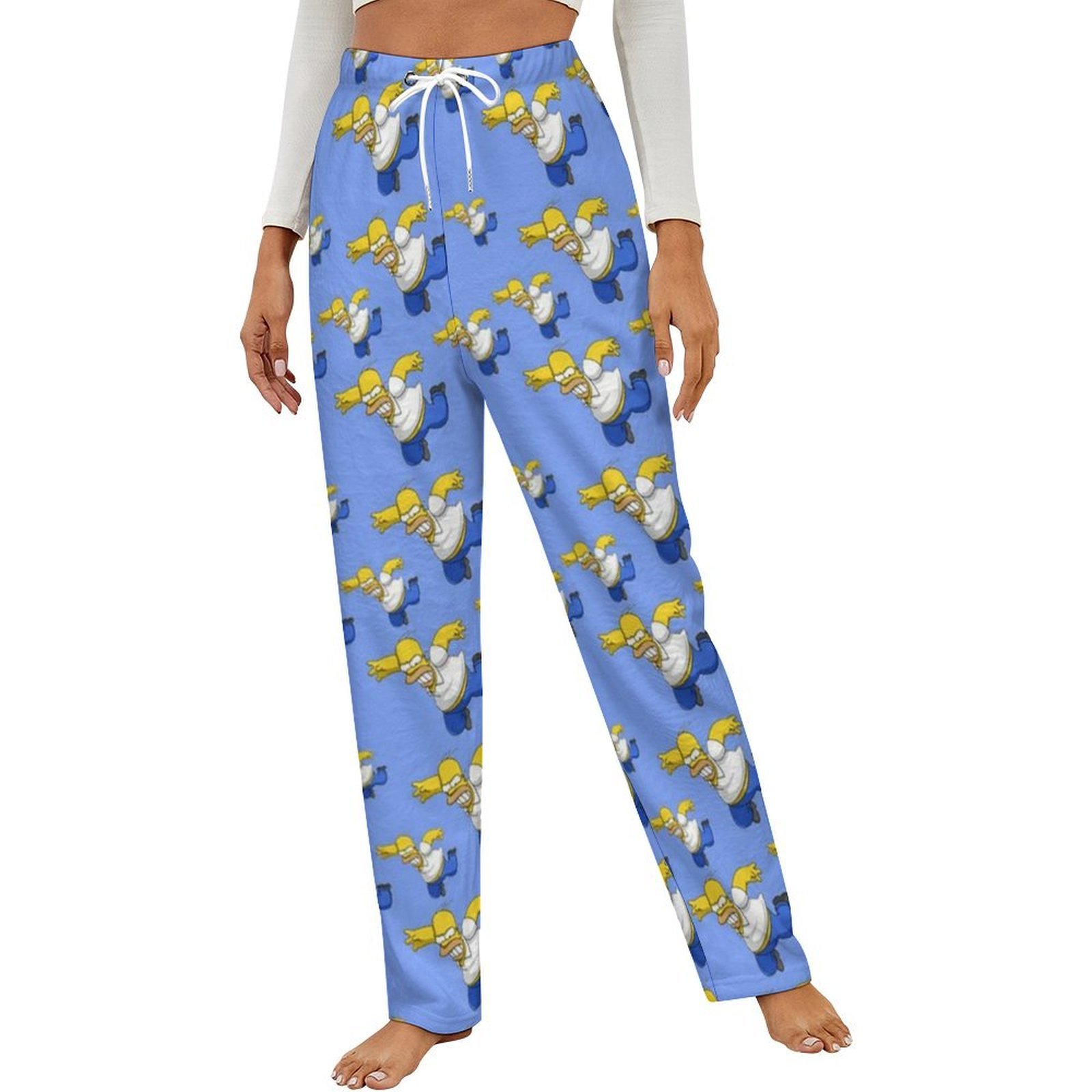 The Simpsons Comedy Flannel Women's Pajama Pants Bottoms Sleepwear Home ...