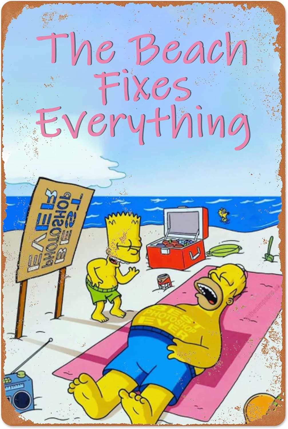 The Simpsons Family Beach Life 500 Pieces Wooden Jigsaw Puzzles For ...
