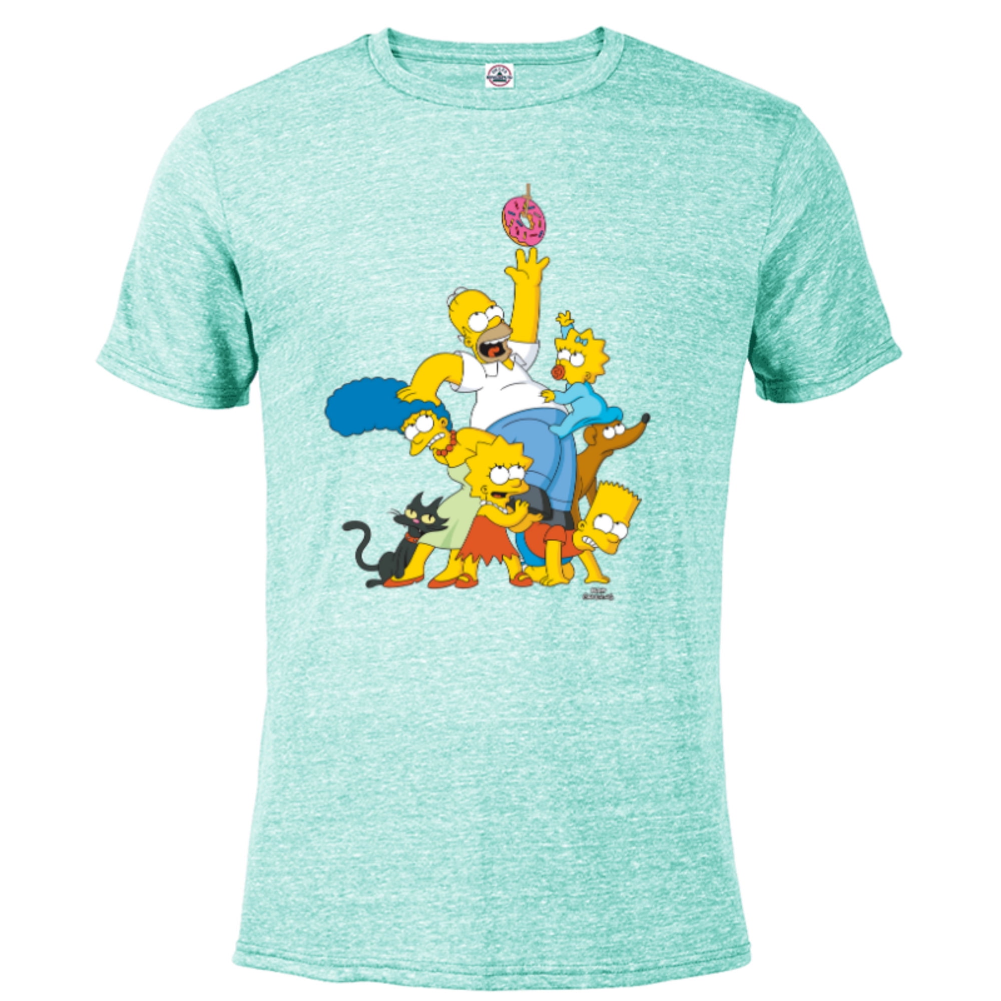 The Simpsons Family Donut Reach - Short Sleeve Blended T-Shirt for ...