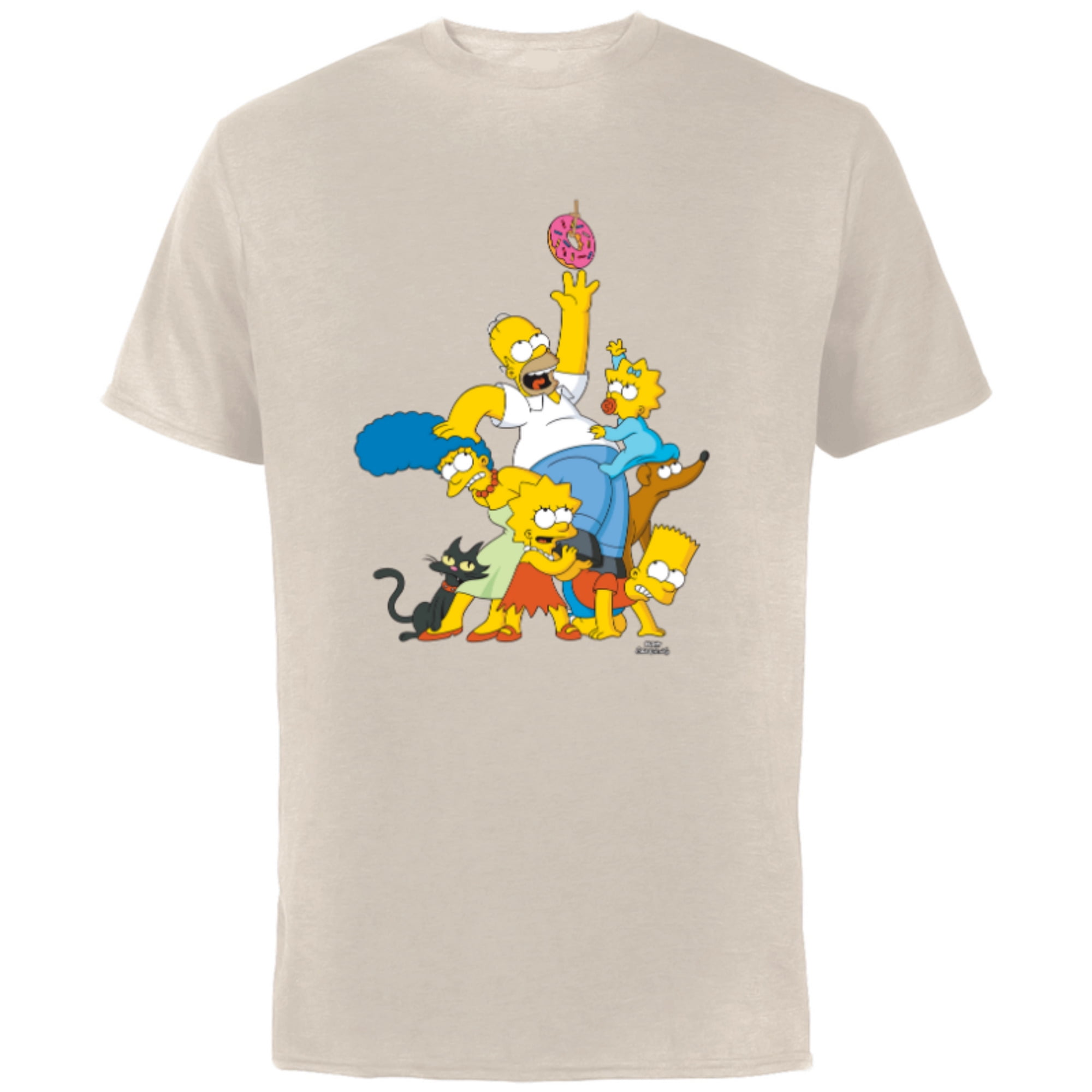 The Simpsons Family Donut Reach - Short Sleeve Cotton T-Shirt for ...