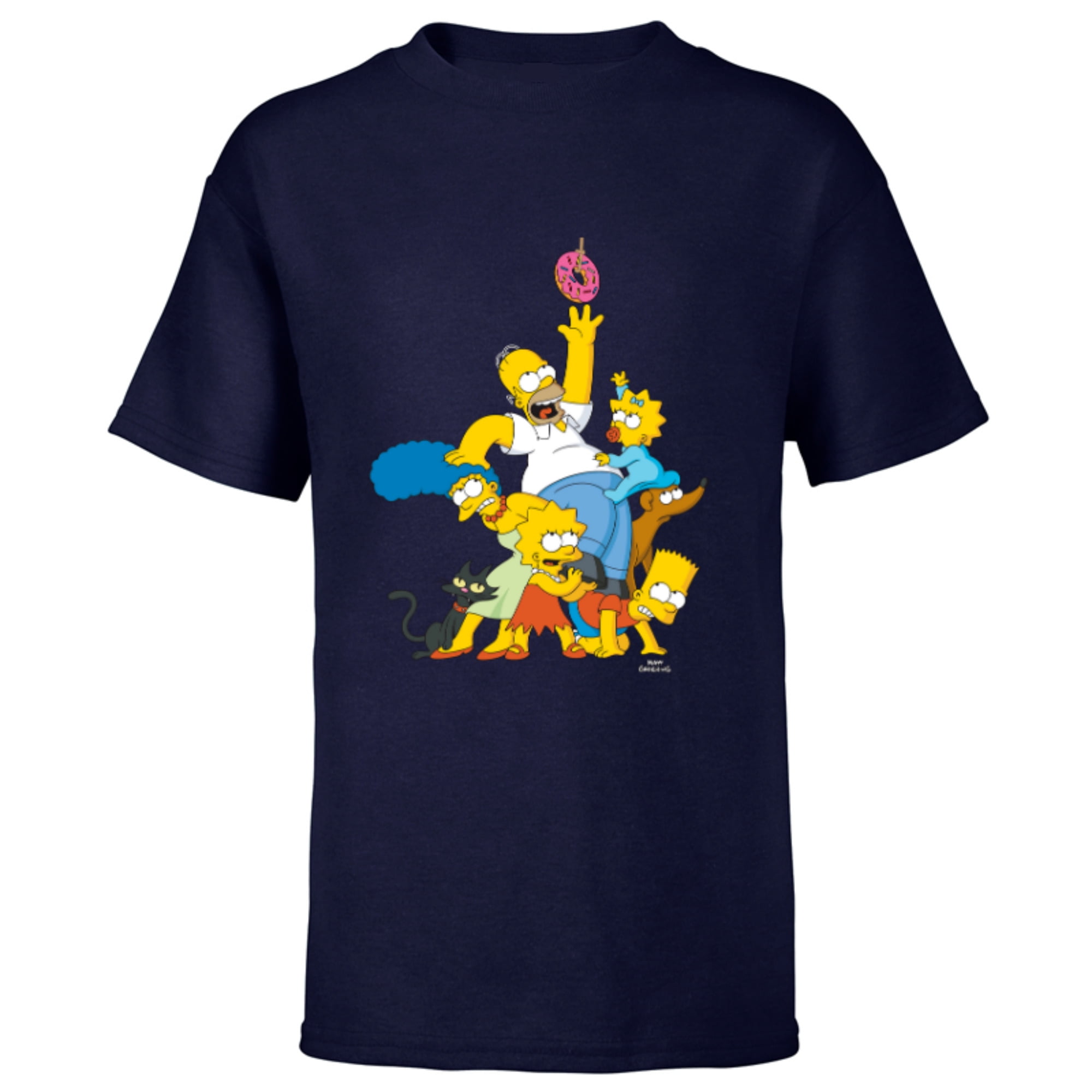 The Simpsons Family Donut Reach - Short Sleeve T-Shirt for Kids ...