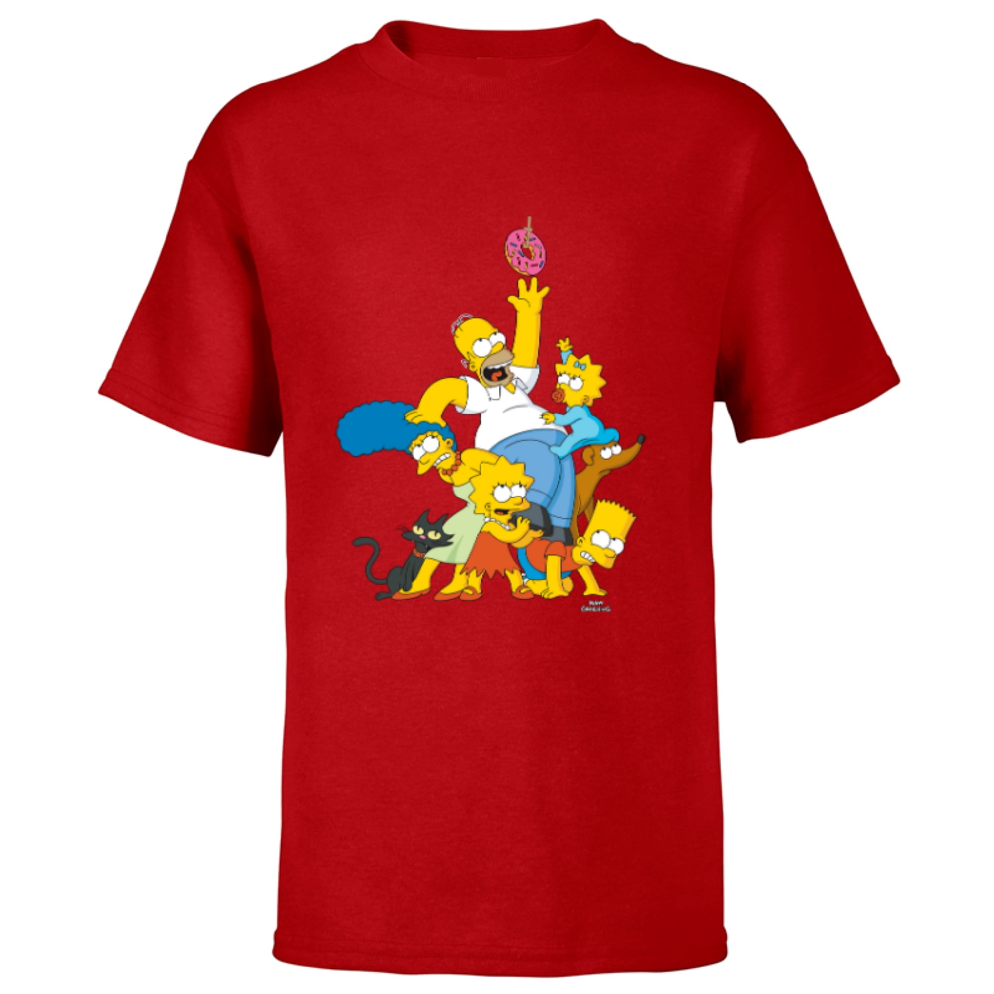 The Simpsons Family Donut Reach - Short Sleeve T-Shirt for Kids ...