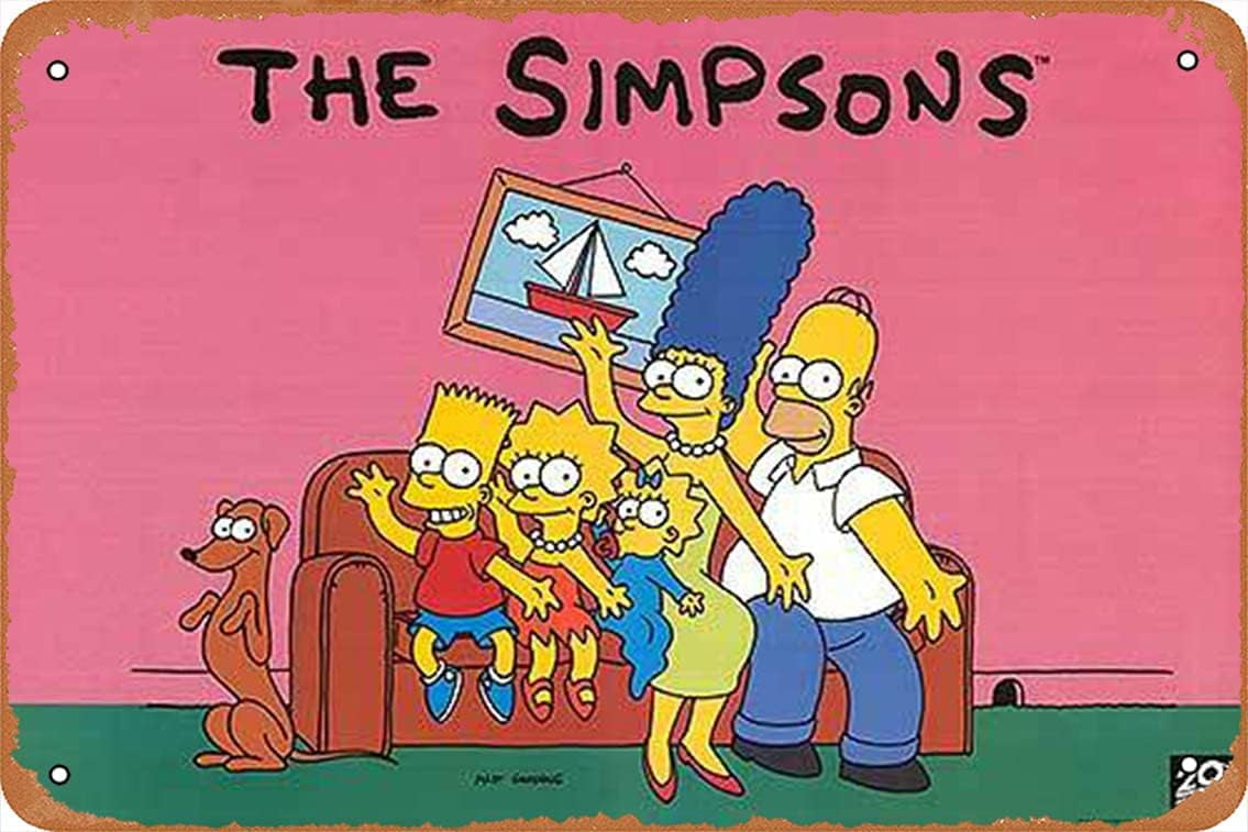 The Simpsons Family Metal Tin Sign Retro Poster Vintage Metal Plaque ...