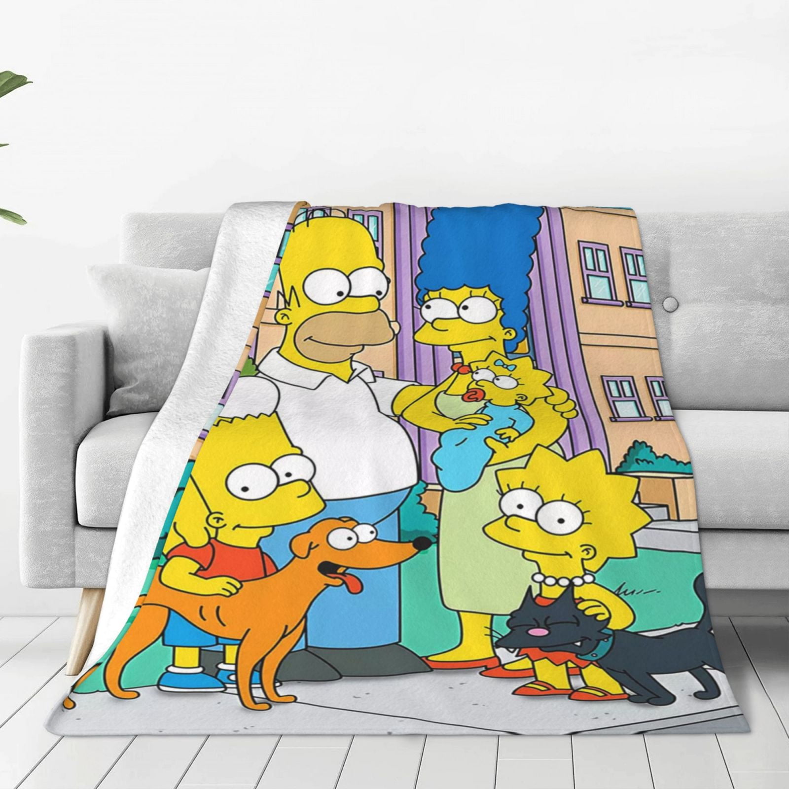 The Simpsons Fleece Blanket Super Soft Cozy Throw Blanket Fuzzy Comfy ...