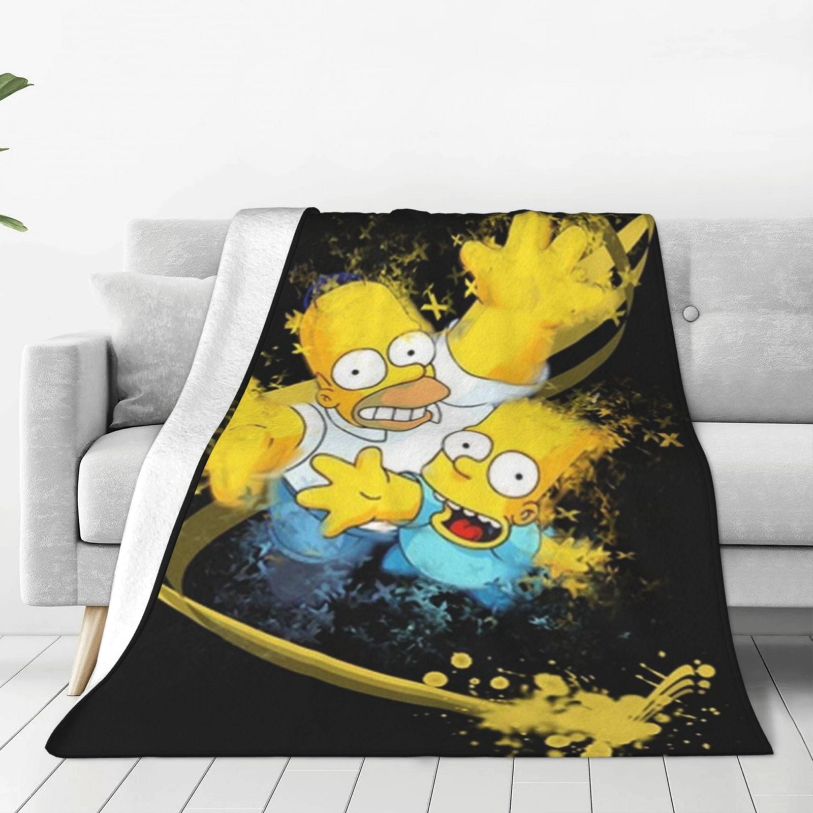 The Simpsons Fleece Blanket Super Soft Warm Throw Blankets, Plush Cozy ...