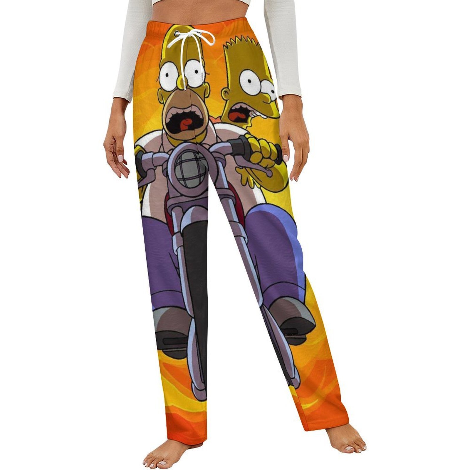The Simpsons Funny Flannel Women's Pajama Pants Bottoms Sleepwear Home ...