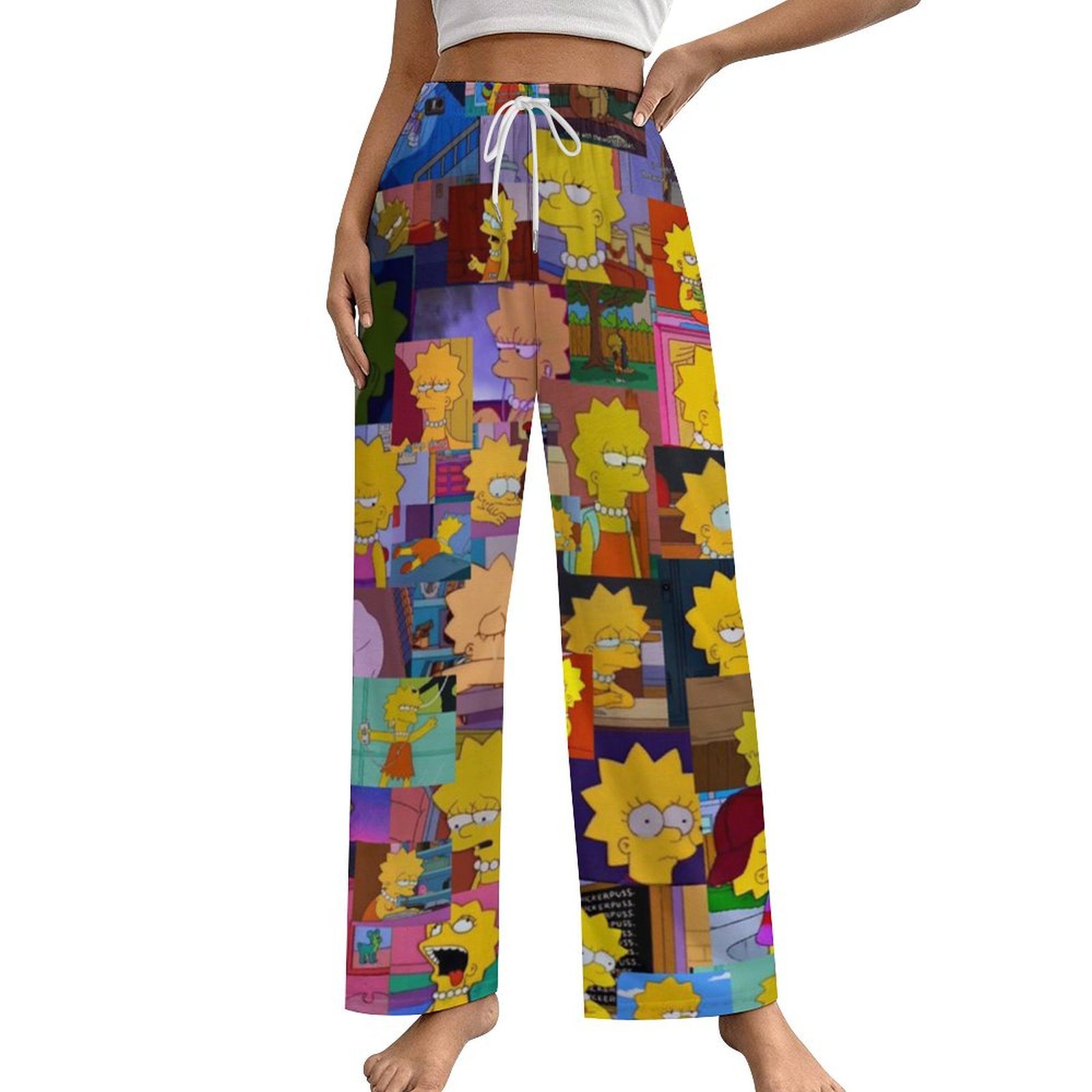 The Simpsons Funny Women's Pajama Pants Novelty Daily Cozy Lounge Sleep ...