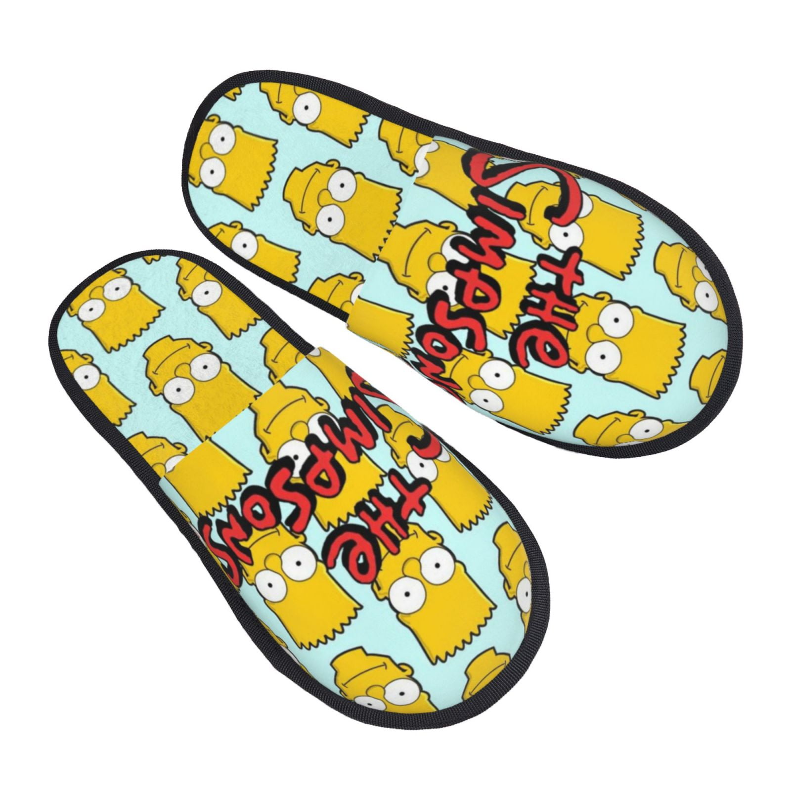The Simpsons Furry Slippers For Men Women Fuzzy House Slippers Winter ...